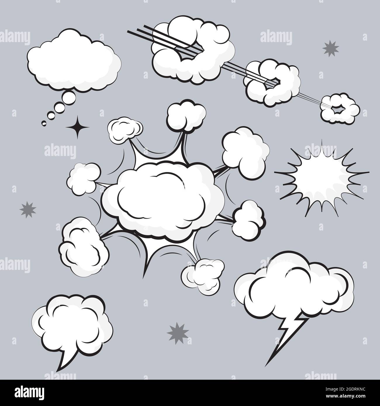 Cloud Comic Book Design Element Vector Illustration Stock Vector Image ...