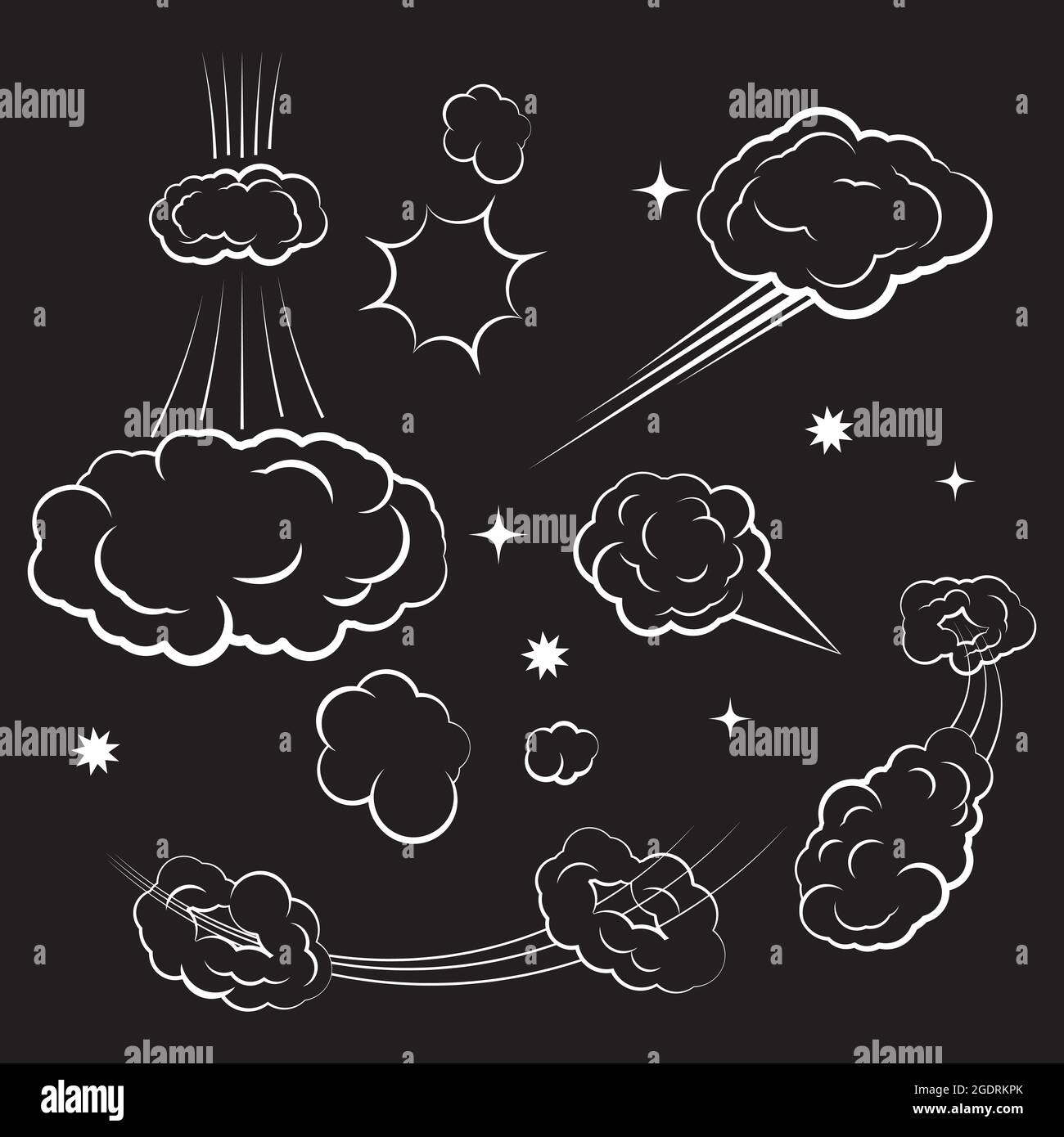 Cloud Comic Book Design Element Vector Illustration Stock Vector Image ...