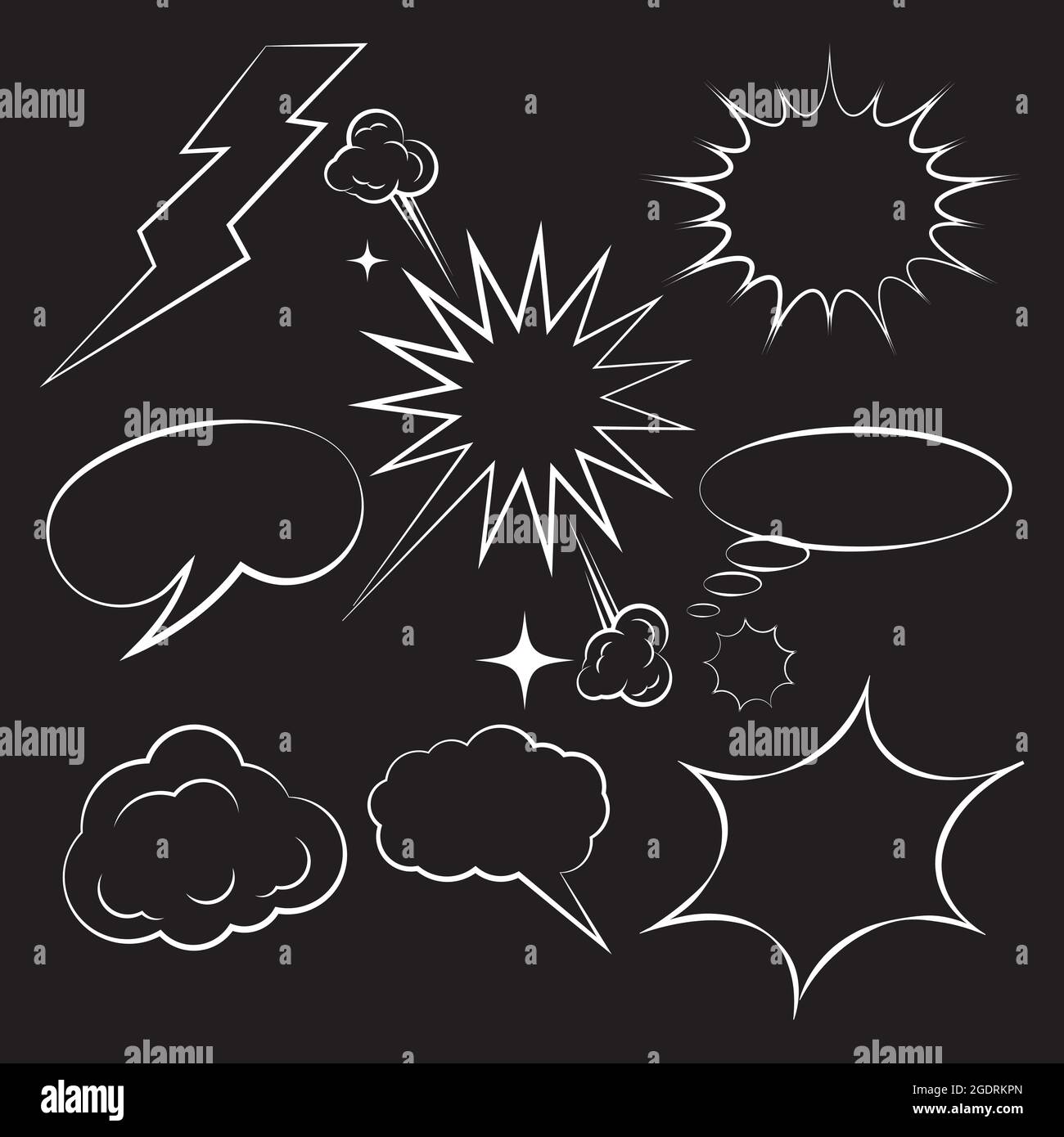 Cloud Comic Book Design Element Vector Illustration Stock Vector Image ...