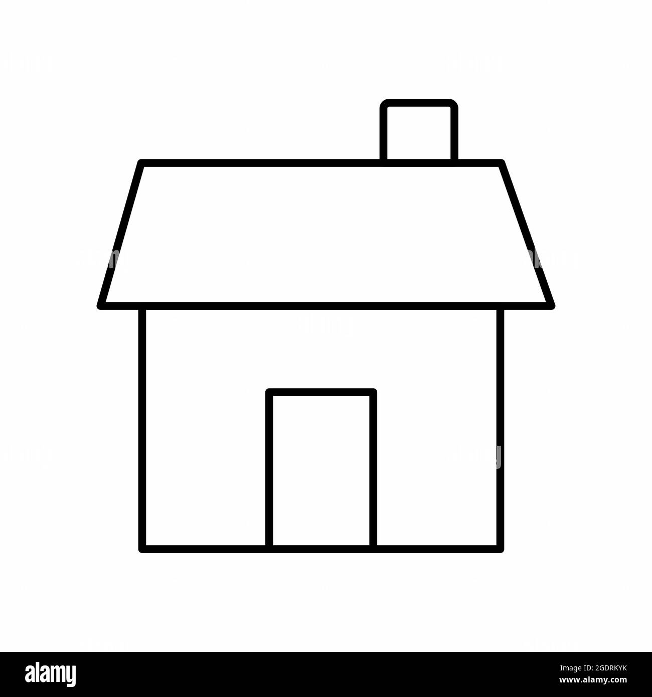 Vector Graphic of House - Line Style - simple illustration. Editable ...