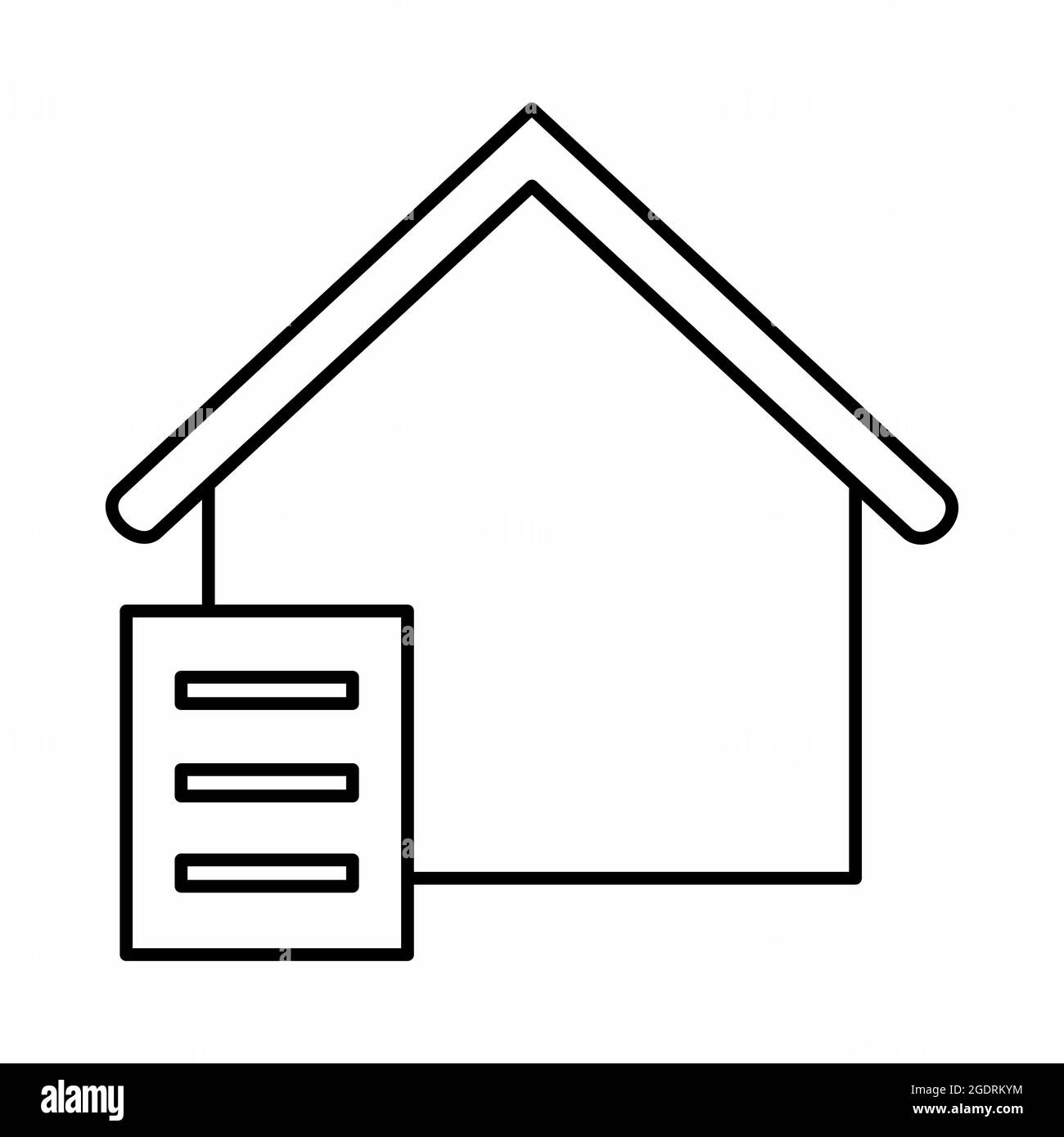 Vector Graphic of Paperwork - Line Style - simple illustration ...