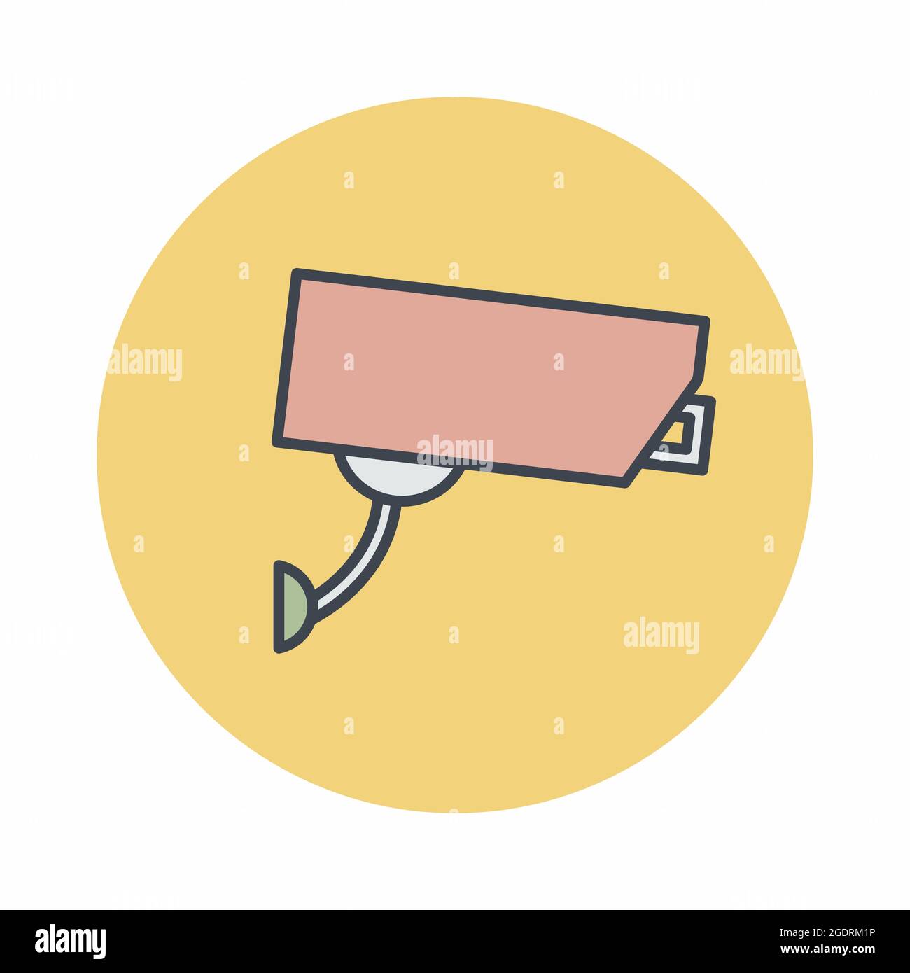 Vector Graphic of - CCTV Camera - Color Mate Style - simple ...