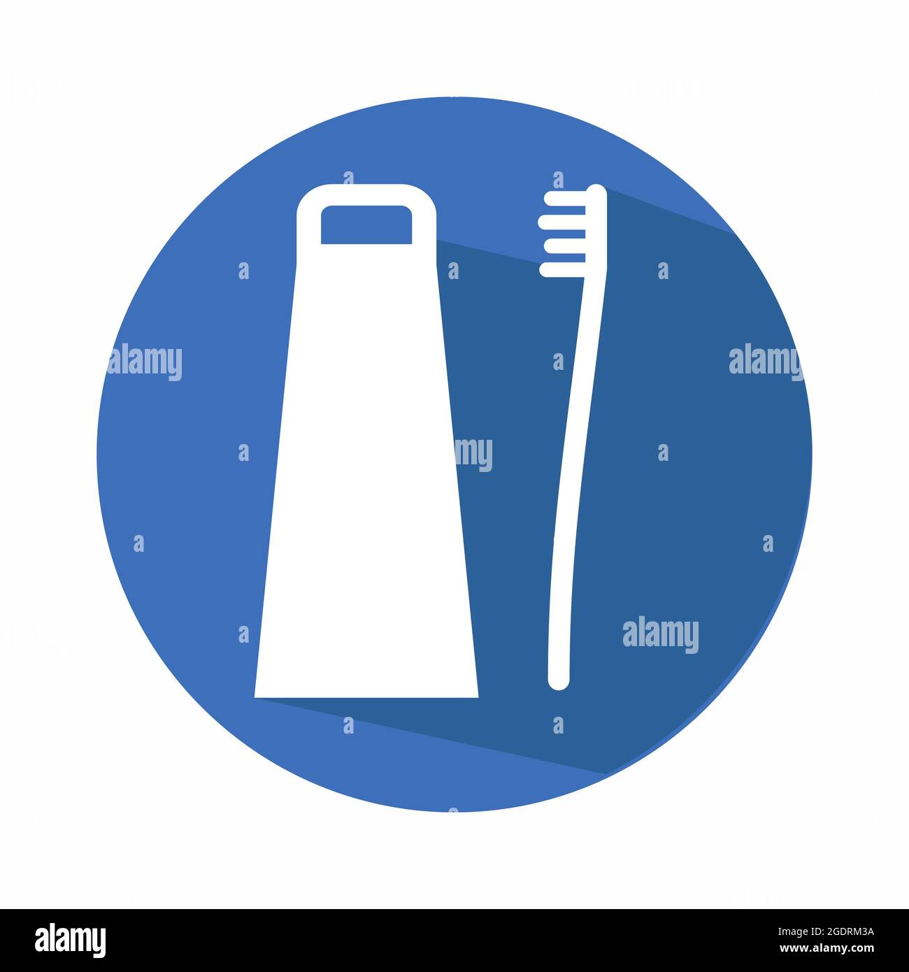 Vector Graphic of - Toothbrush and Toothpaste - Flat Style - simple ...