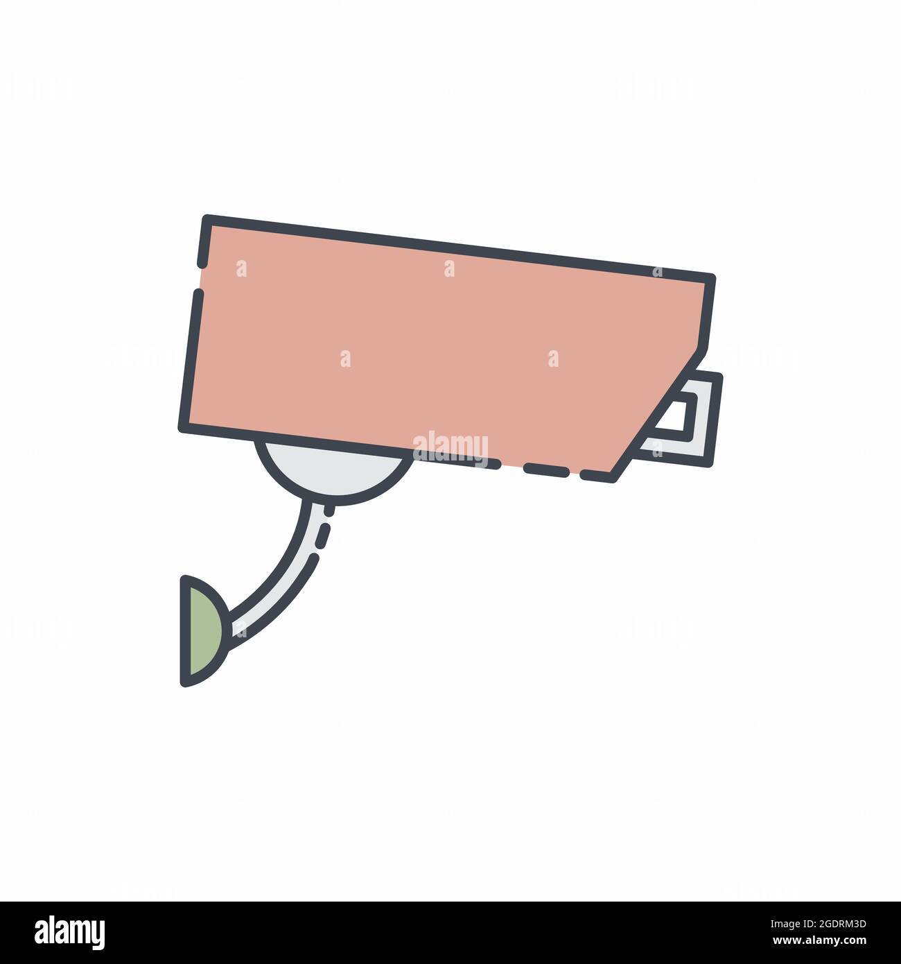 Vector Graphic of - CCTV Camera - Line Cut Style - simple illustration ...
