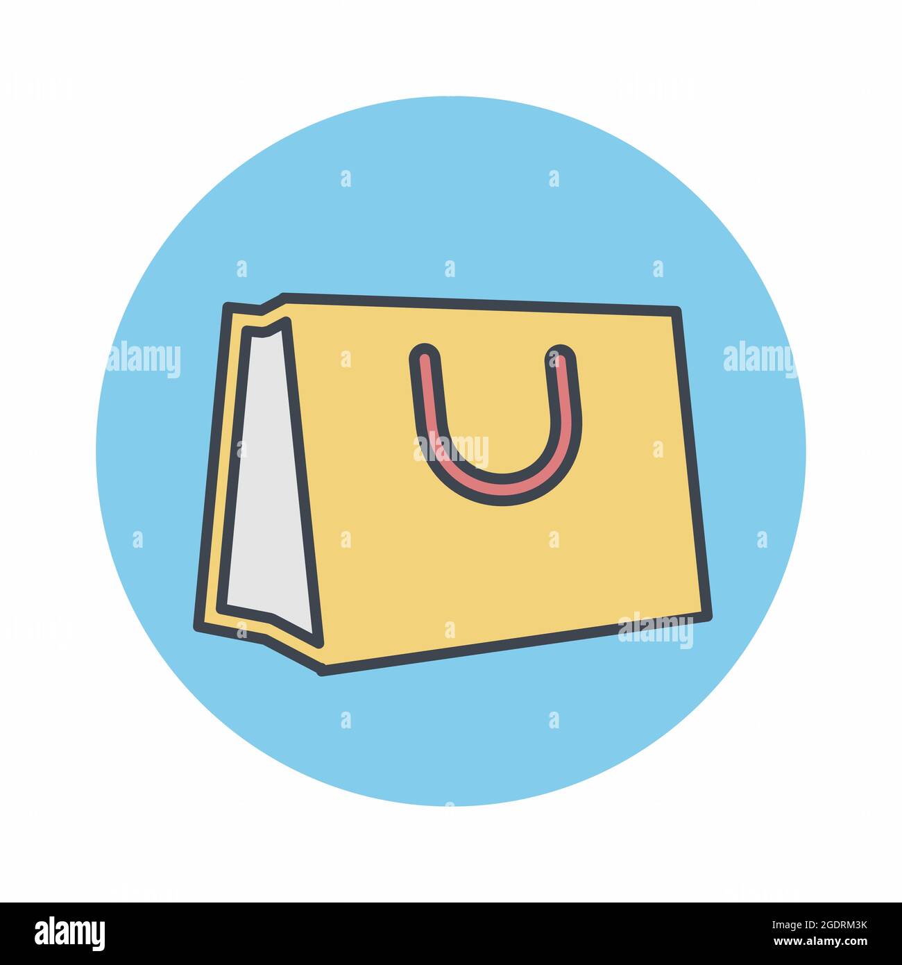 Vector Graphic of - Hand Carry Bag - Color Mate Style - simple ...