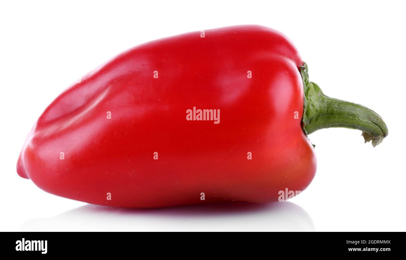 Red pepper isolated on white Stock Photo - Alamy