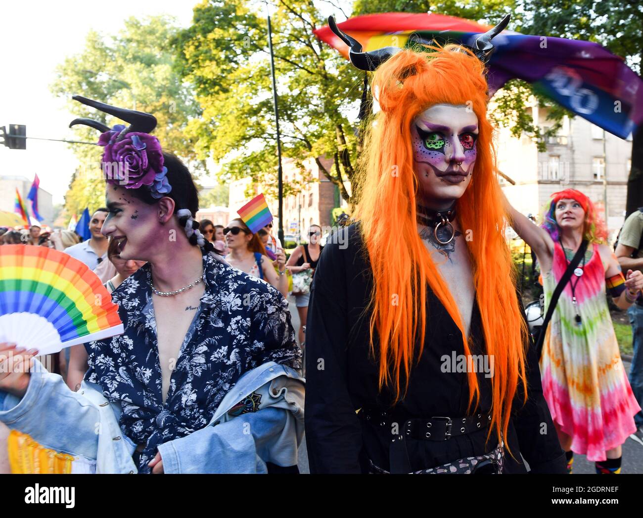 A Drug Queen seen as they parade through Aleja 3 Wieszczów, during ...
