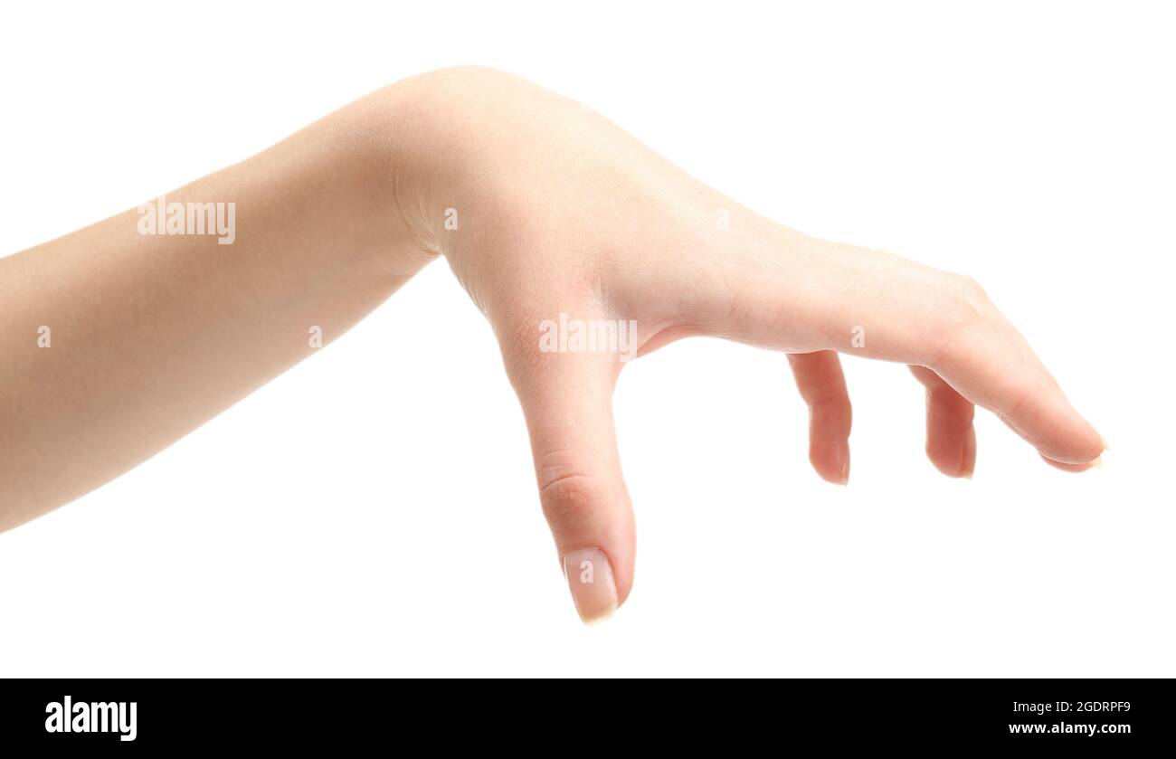 Human hand isolated on white Stock Photo - Alamy
