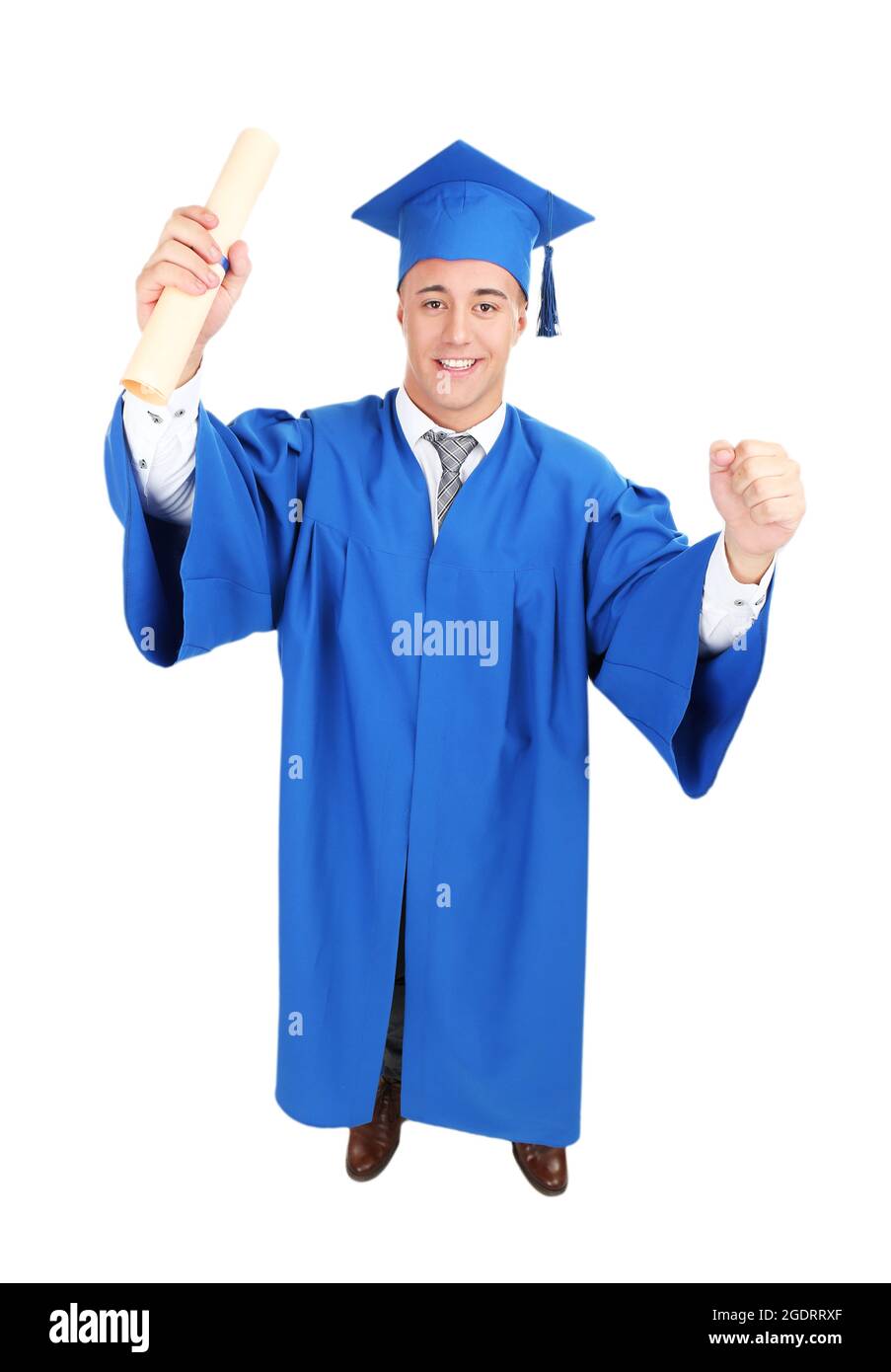 Man wearing graduation cap Cut Out Stock Images & Pictures - Alamy