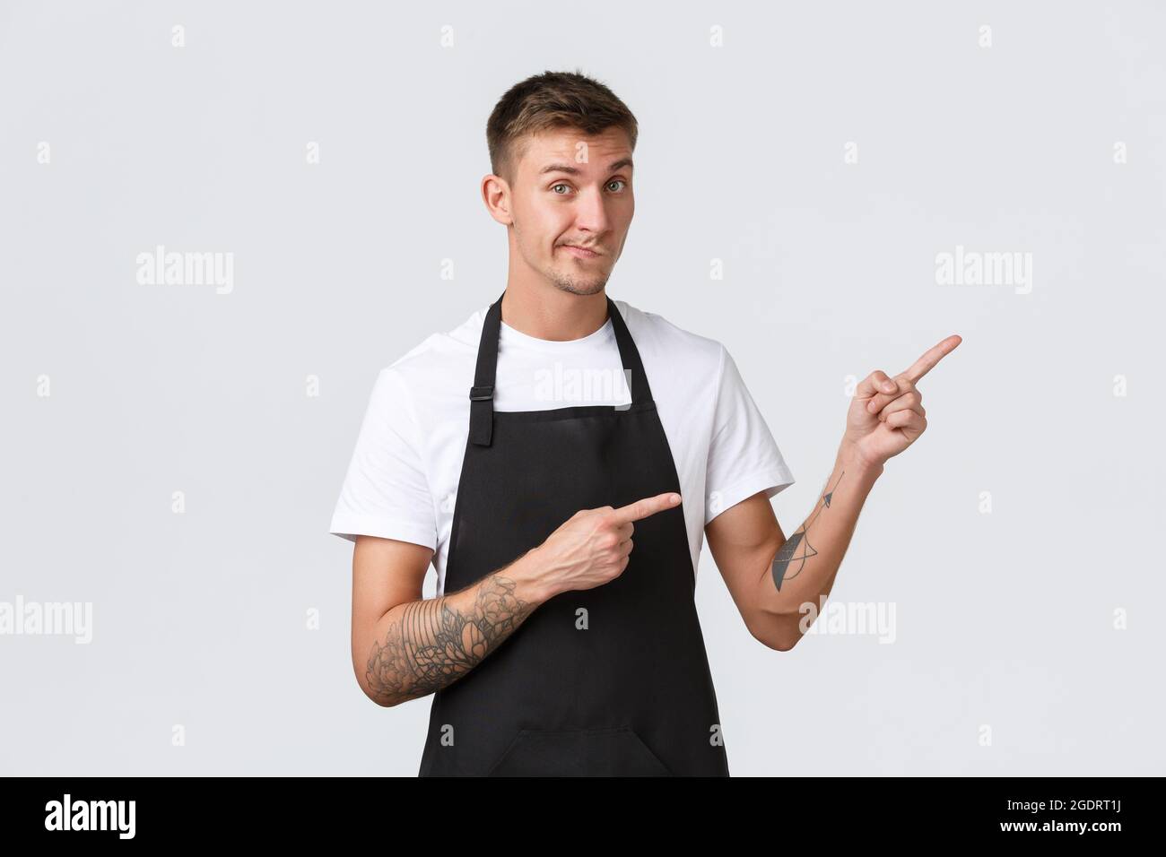 Male standing right giving hi-res stock photography and images - Alamy