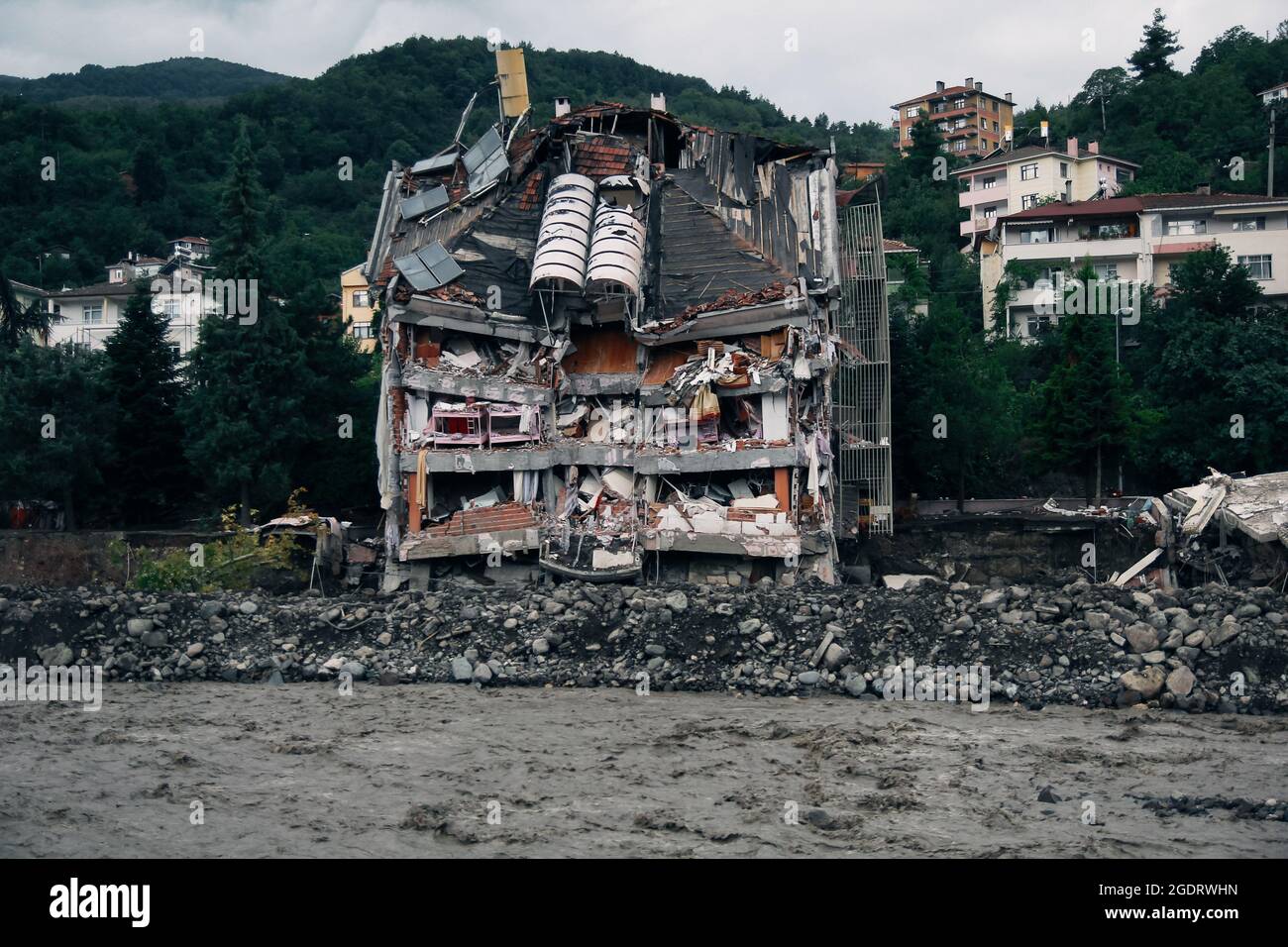 Kastamonu, Bozkurt, Turkey. 14th Aug, 2021. In the flood disaster in ...