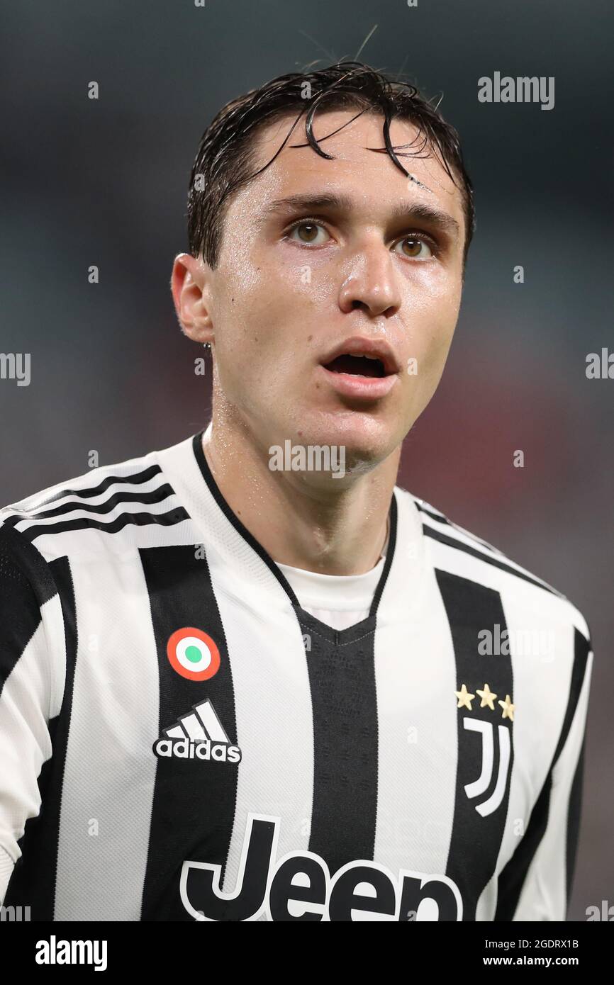Turin, Italy, 14th August 2021. Federico Chiesa of Juventus during the ...
