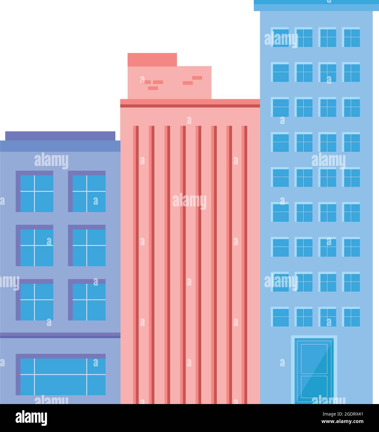 three buildings city Stock Vector Image & Art - Alamy