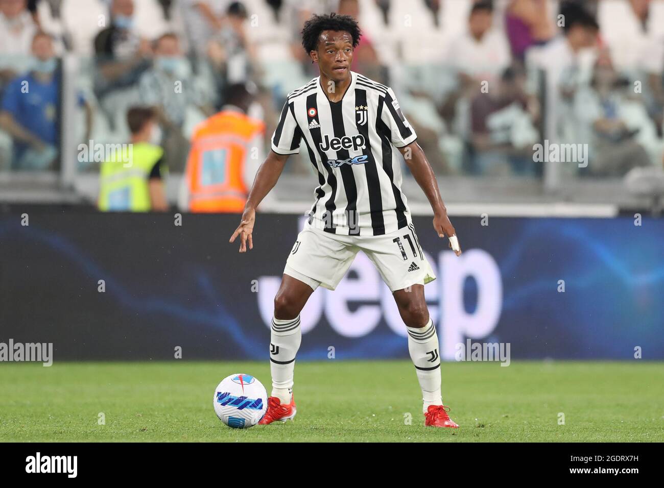 Turin, Italy, 14th August 2021. Juan Cuadrado of Juventus during the ...