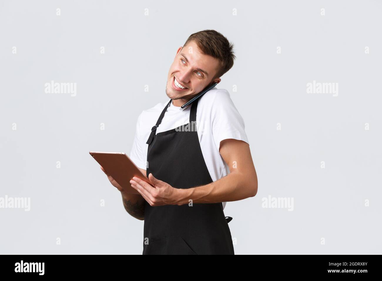 Retail stores, small business, cafe and restaurants takeaway concept ...