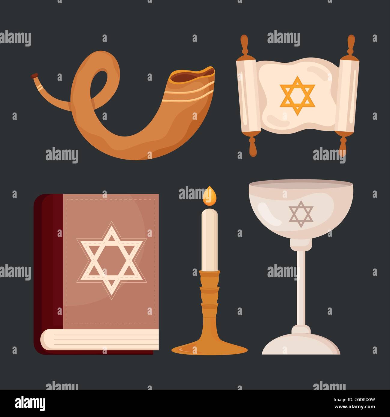 Five Yom Kippur Icons Stock Vector Image And Art Alamy
