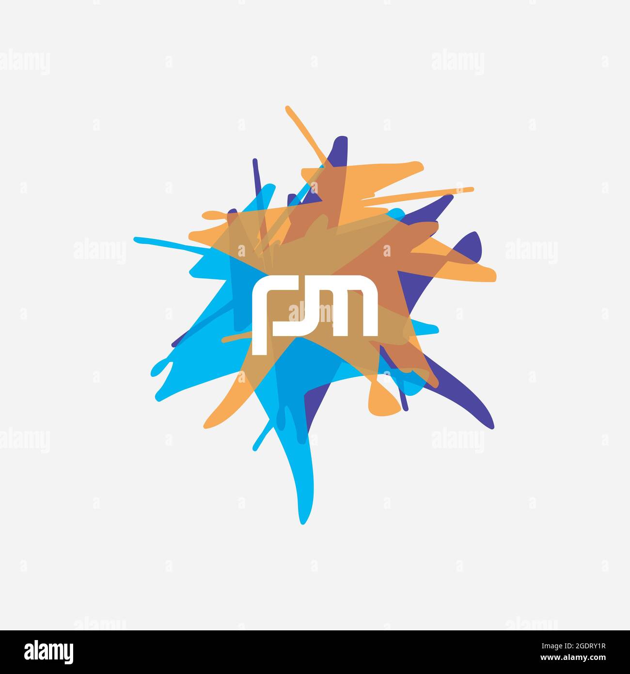 Initial PM Letter Logo With Creative Modern Business Typography Vector ...