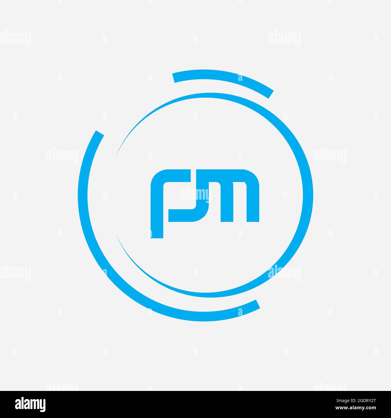 Initial PM Letter Logo With Creative Modern Business Typography Vector ...