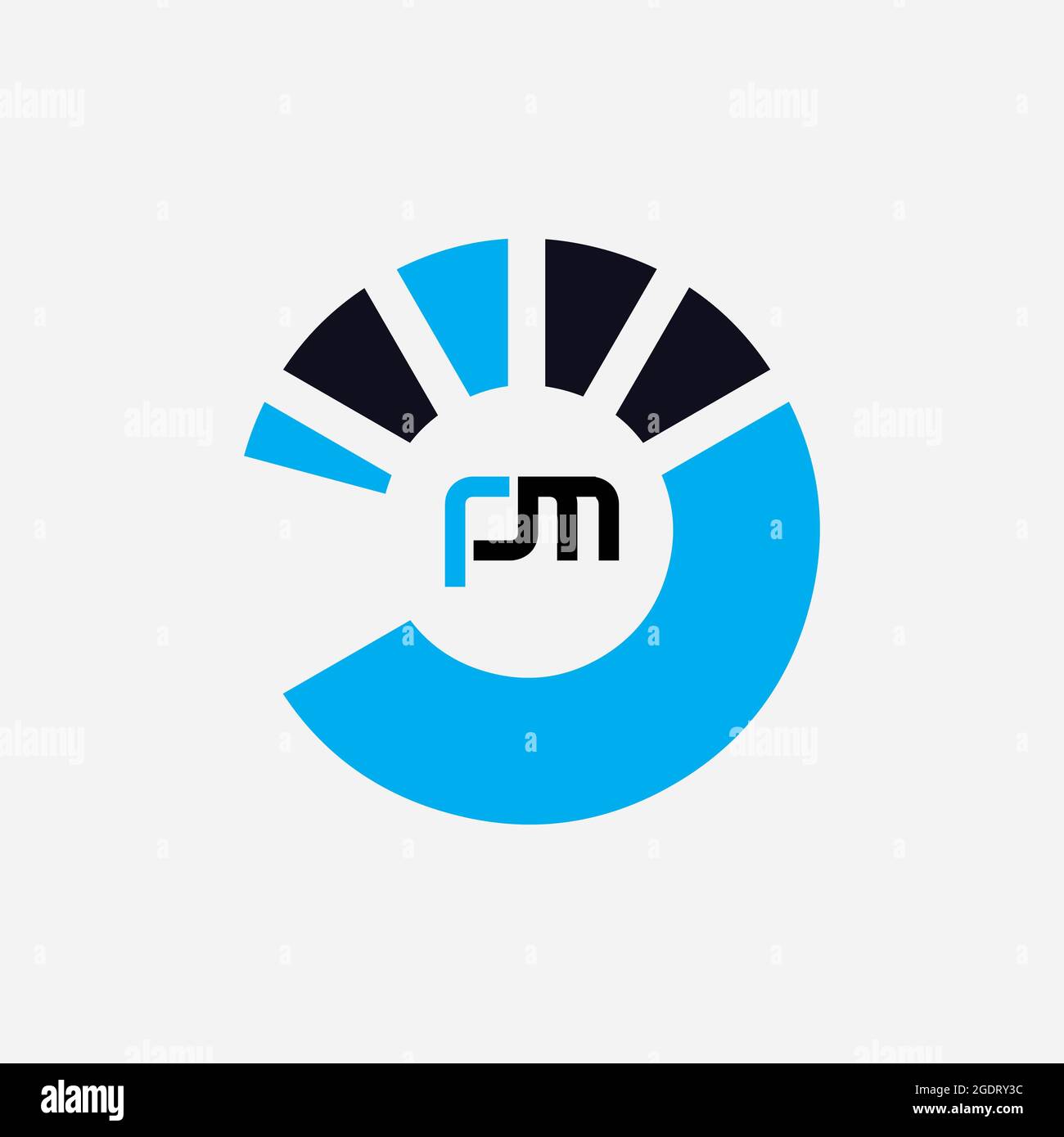 Initial PM Letter Logo With Creative Modern Business Typography Vector ...