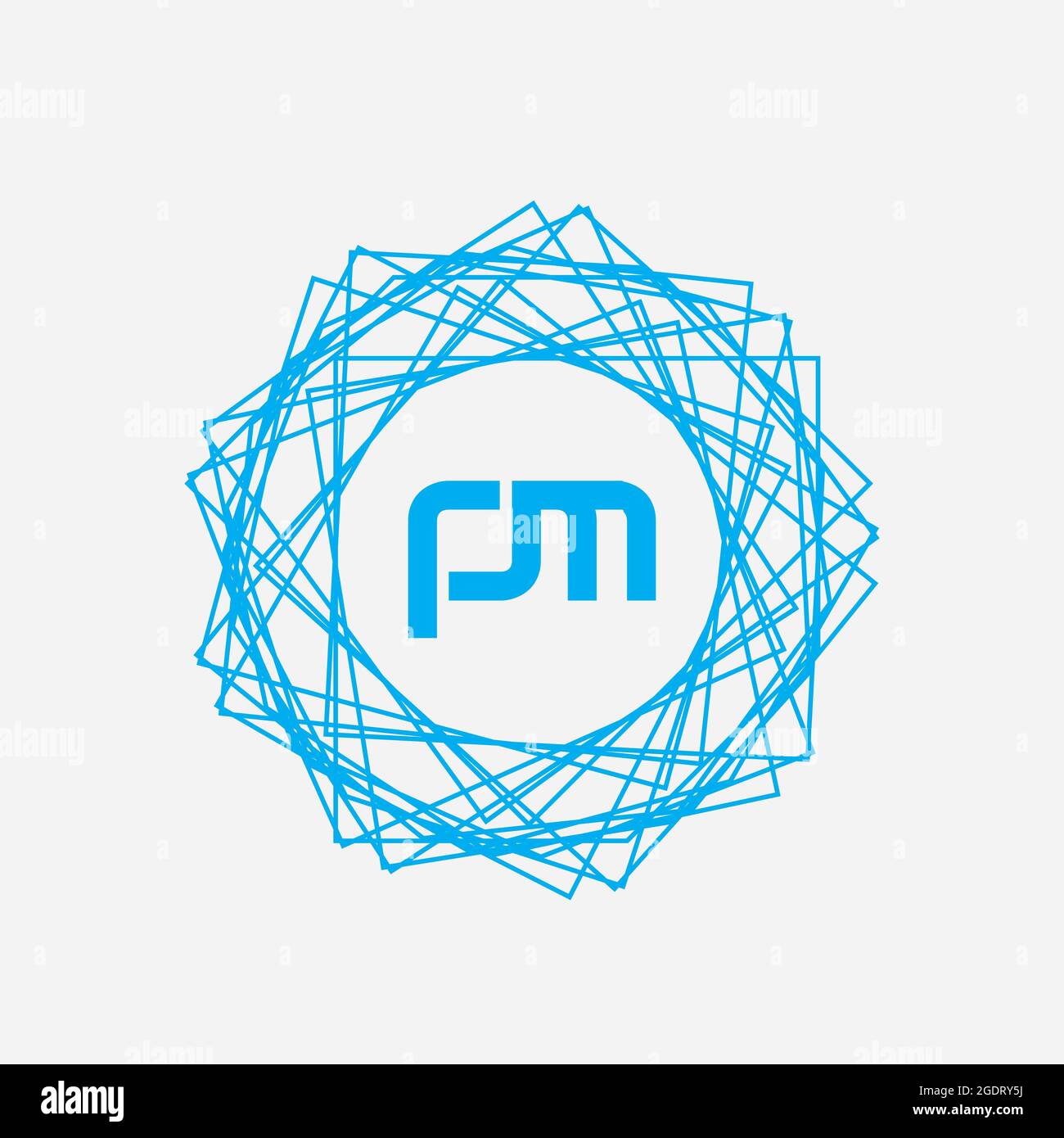 Initial PM Letter Logo With Creative Modern Business Typography Vector ...