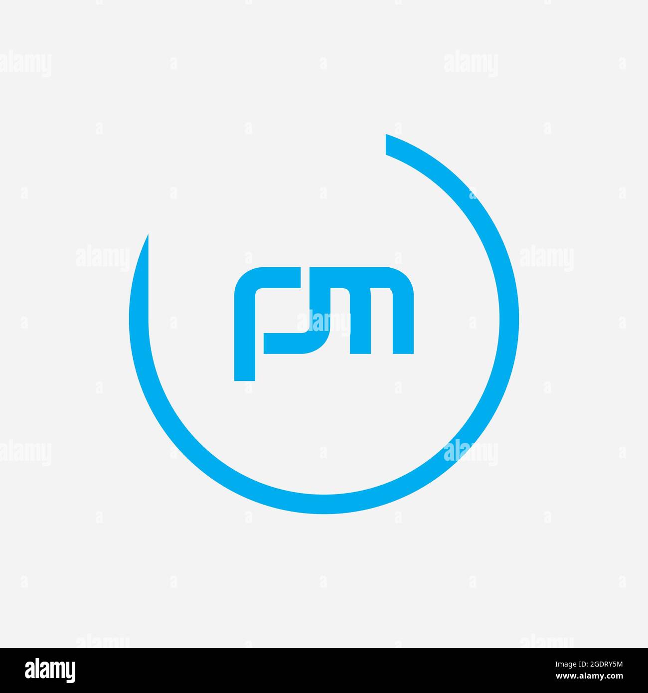 Initial PM Letter Logo With Creative Modern Business Typography Vector ...