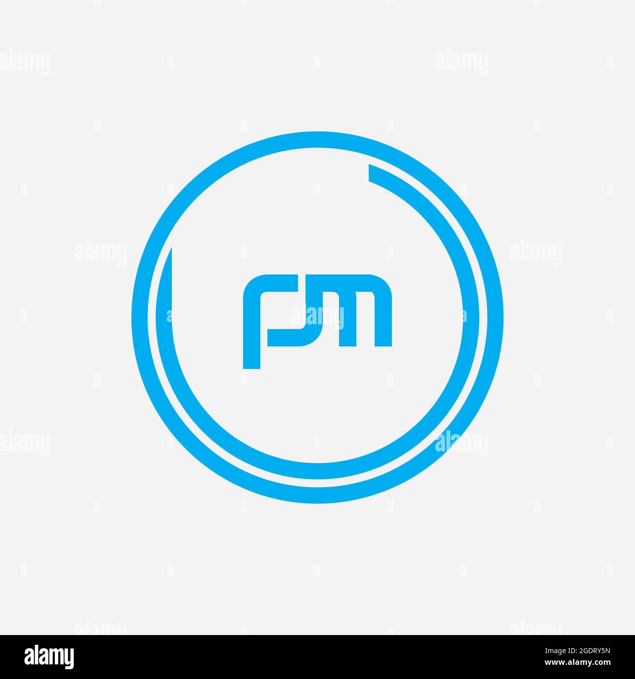 Initial PM Letter Logo With Creative Modern Business Typography Vector ...