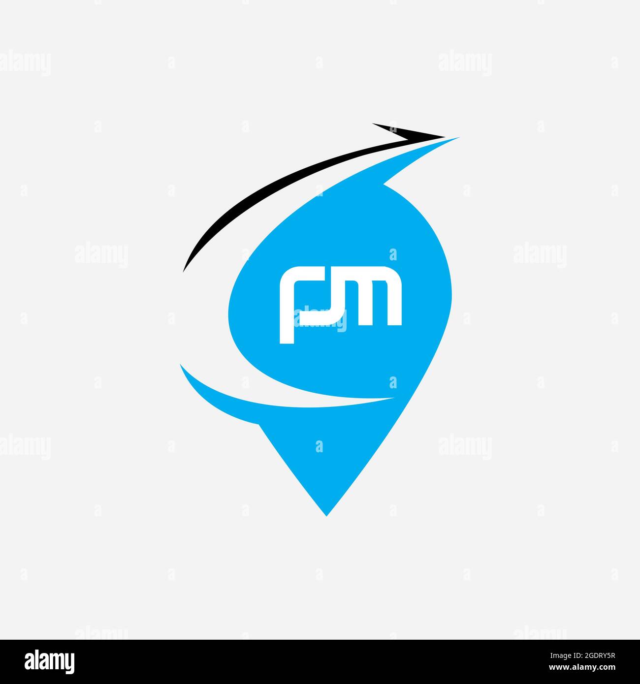 Initial PM Letter Logo With Creative Modern Business Typography Vector ...