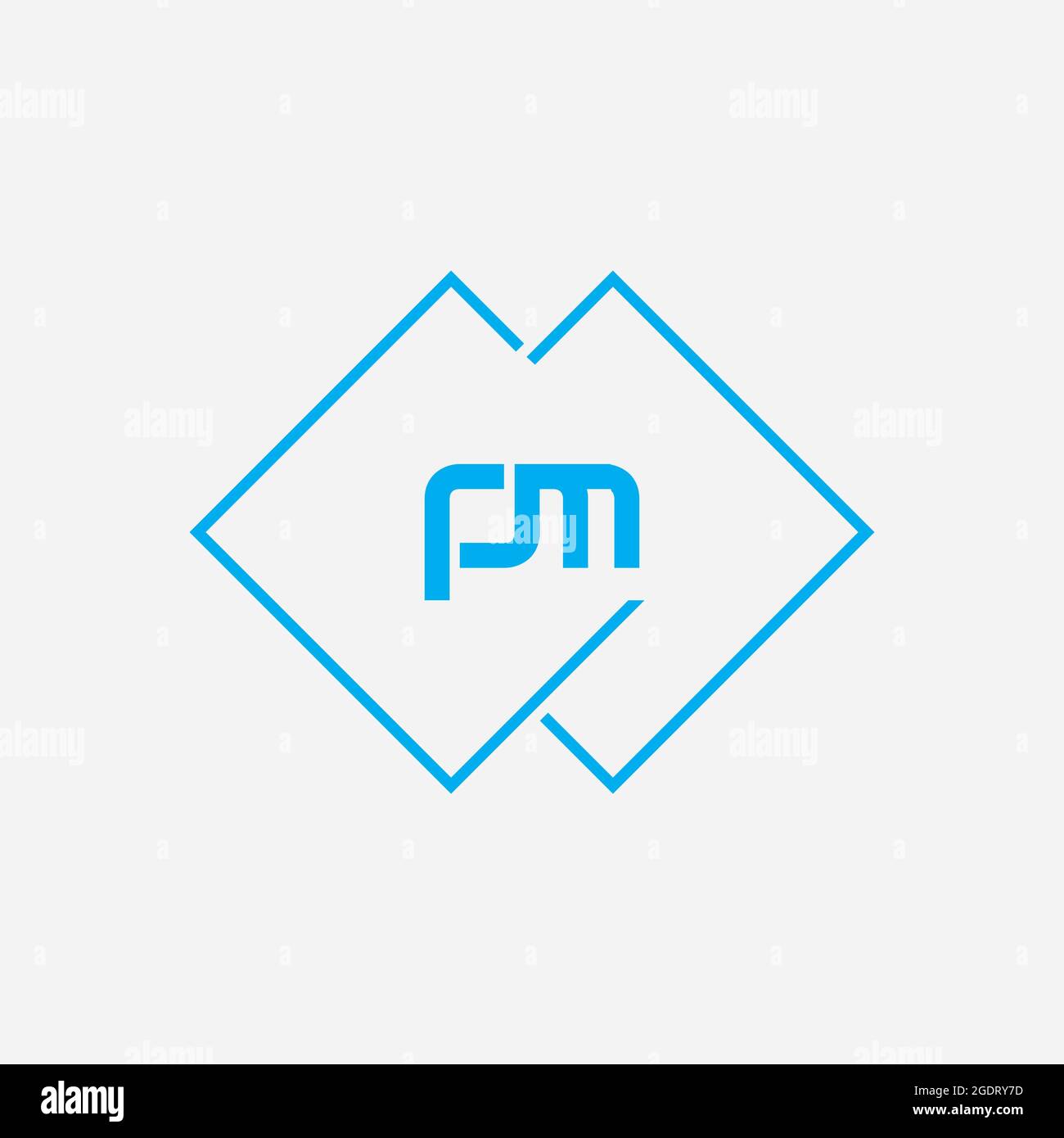 Initial PM Letter Logo With Creative Modern Business Typography Vector ...