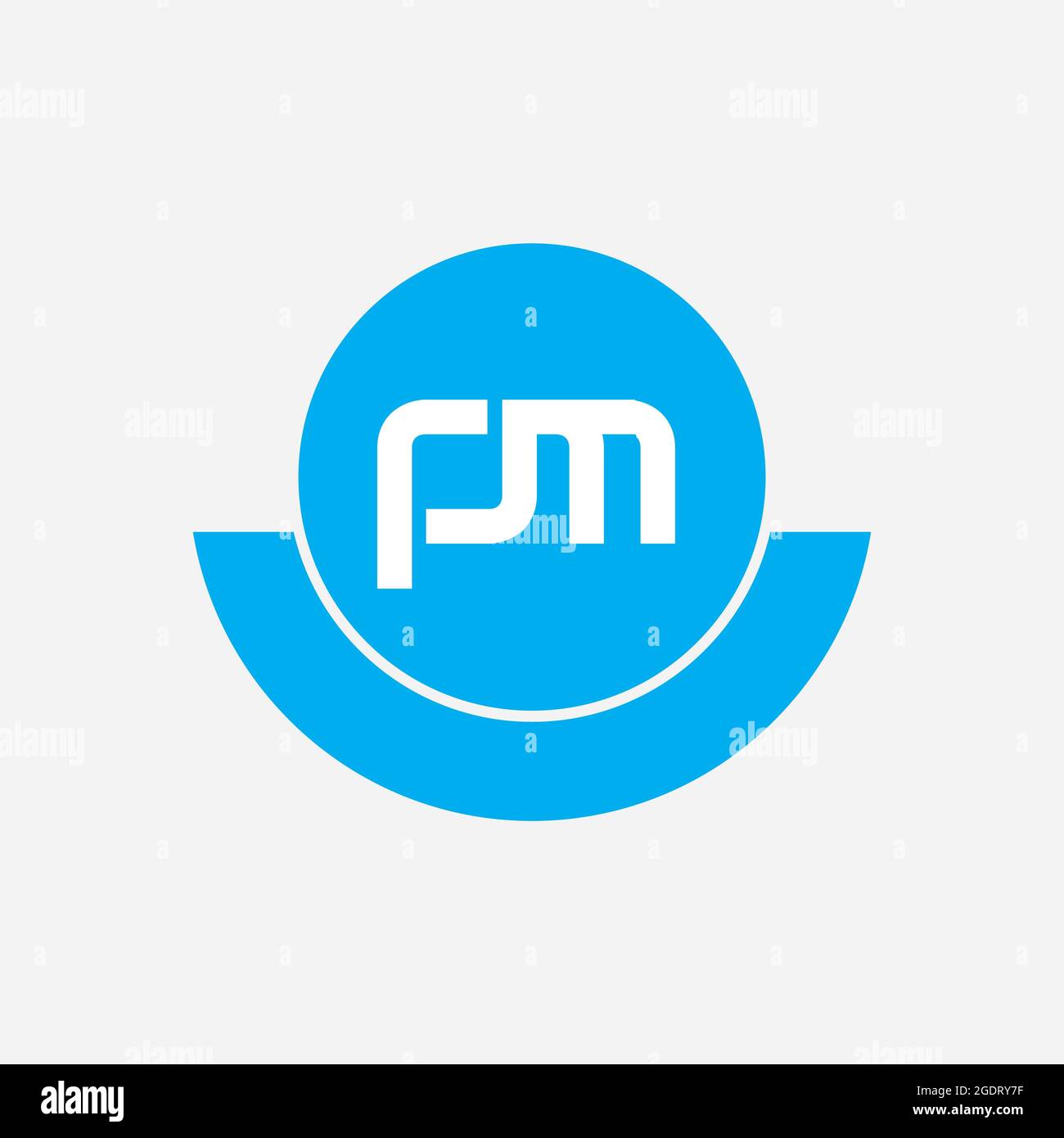 Initial PM Letter Logo With Creative Modern Business Typography Vector ...