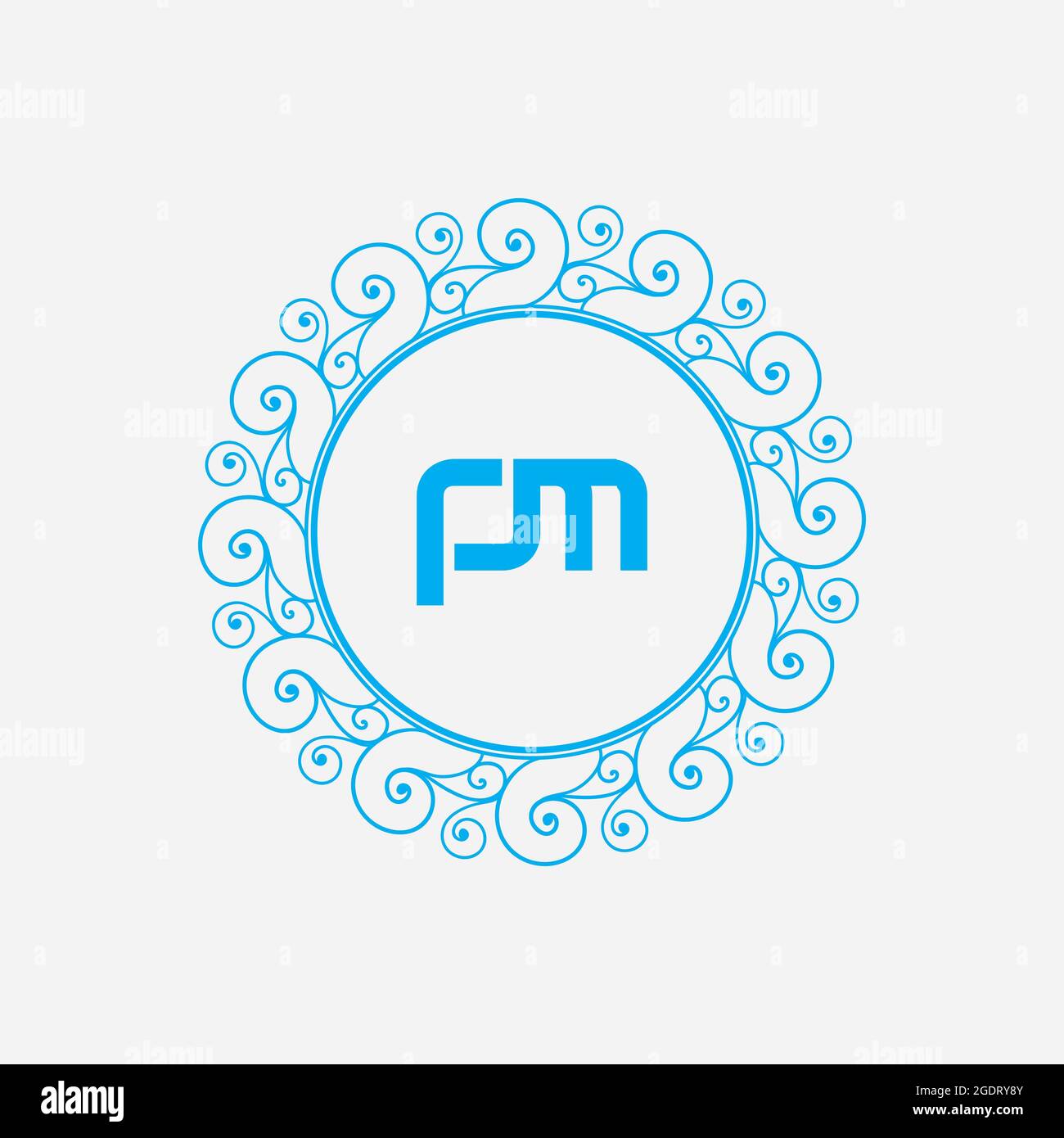 Initial PM Letter Logo With Creative Modern Business Typography Vector ...