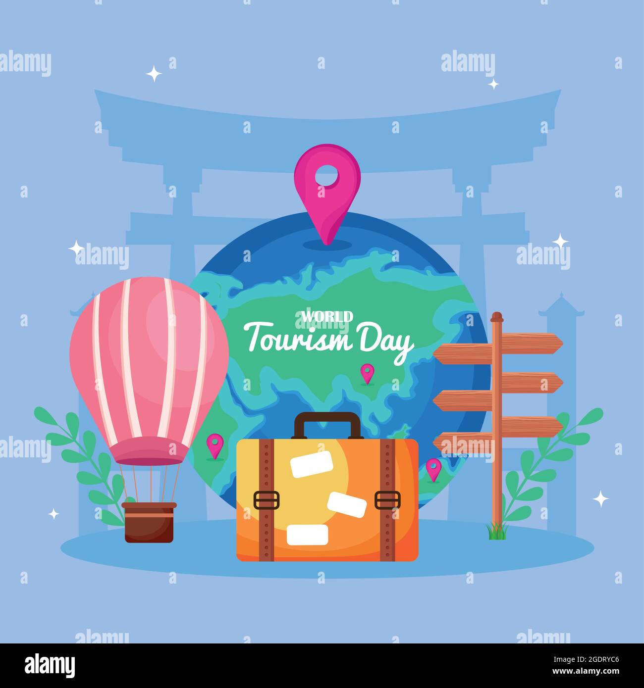 tourism day card Stock Vector Image & Art - Alamy
