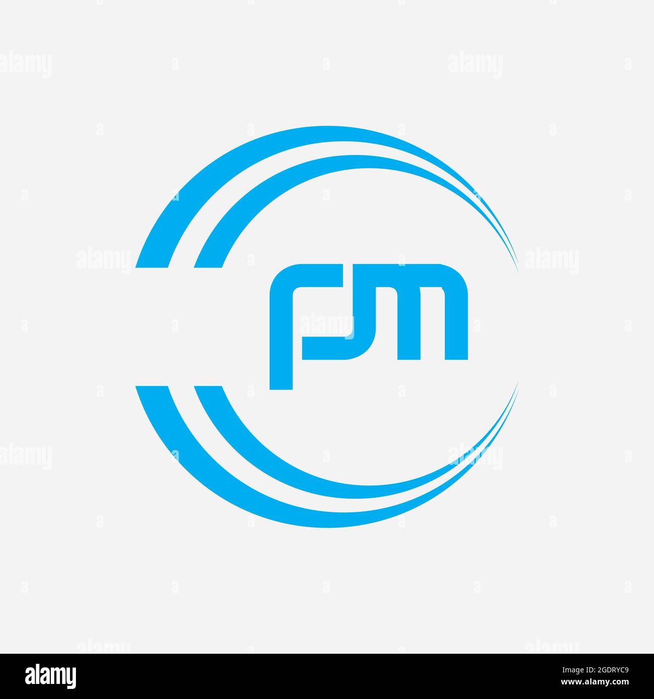 Initial PM Letter Logo With Creative Modern Business Typography Vector ...