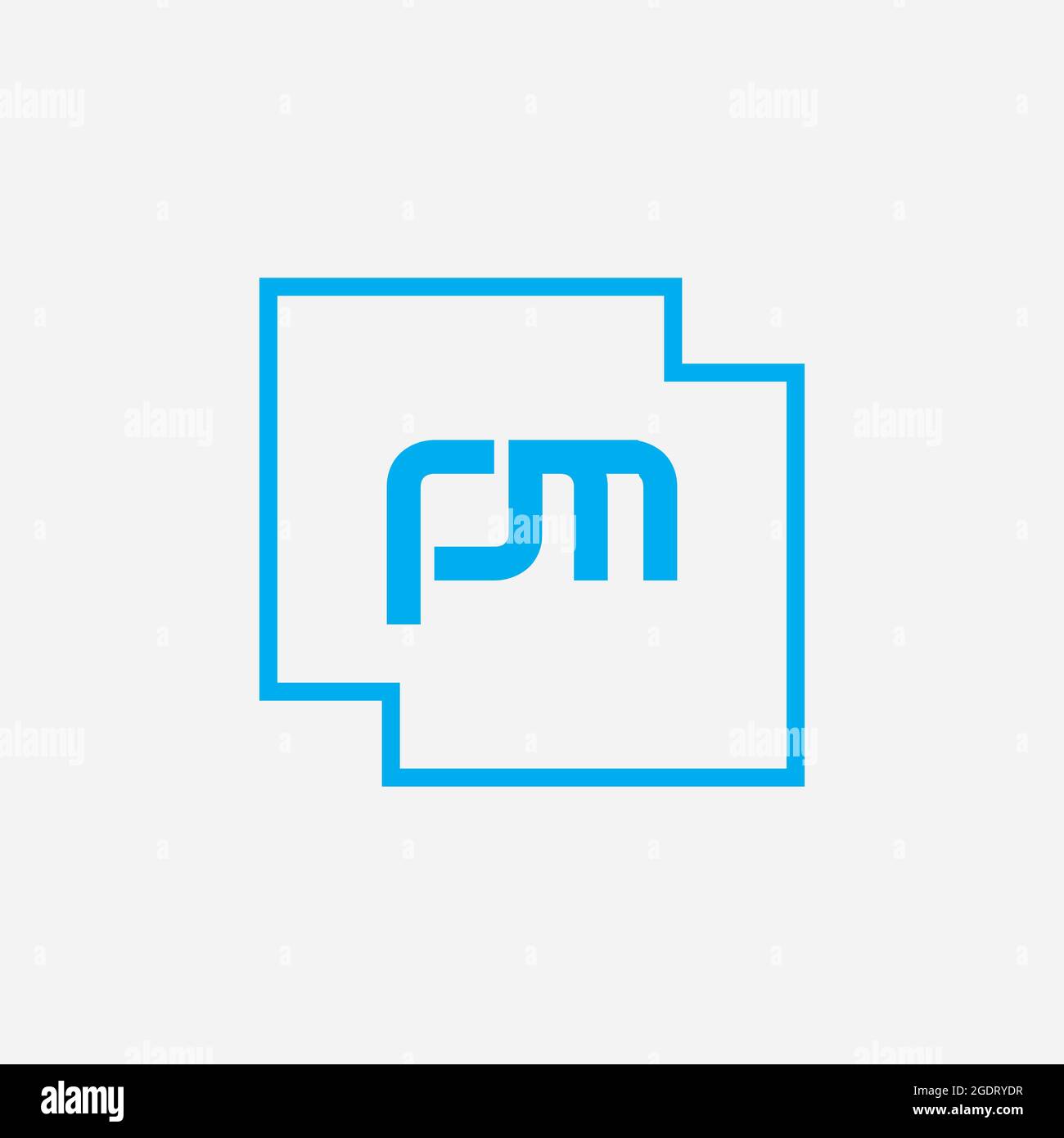 Initial PM Letter Logo With Creative Modern Business Typography Vector ...