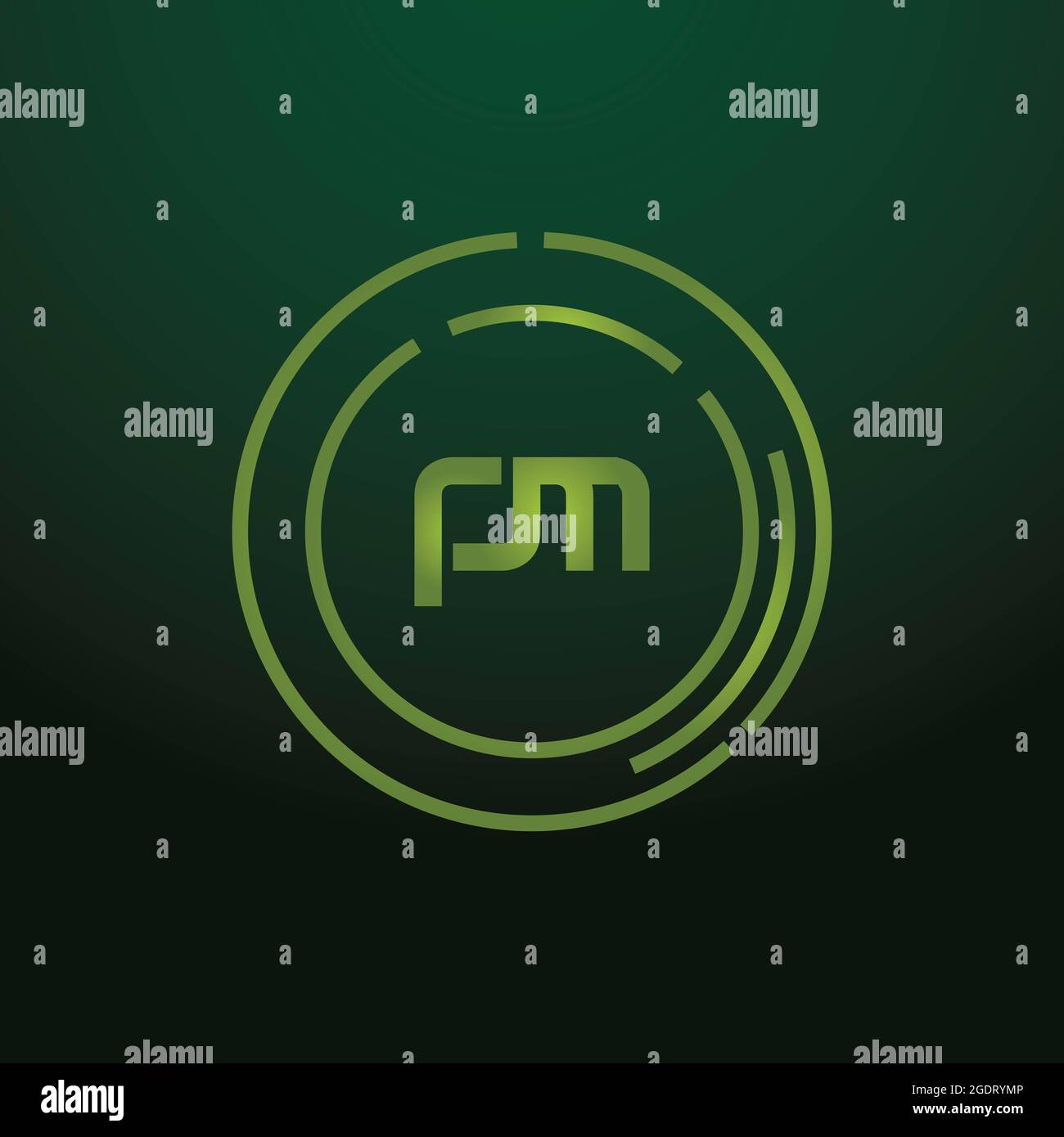 Initial PM Letter Logo With Creative Modern Business Typography Vector ...