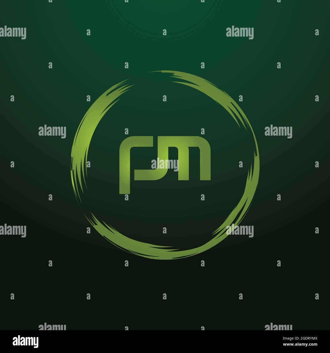 Initial PM Letter Logo With Creative Modern Business Typography Vector ...