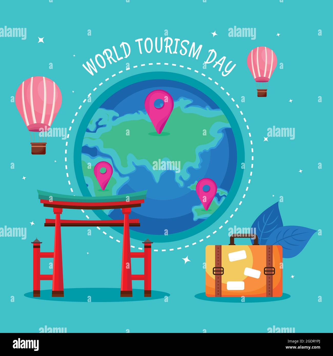 world tourism day card Stock Vector Image & Art - Alamy