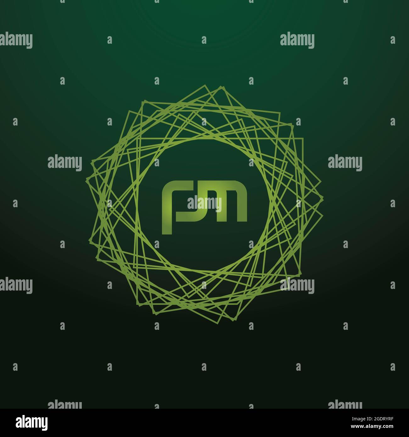 Initial PM Letter Logo With Creative Modern Business Typography Vector ...