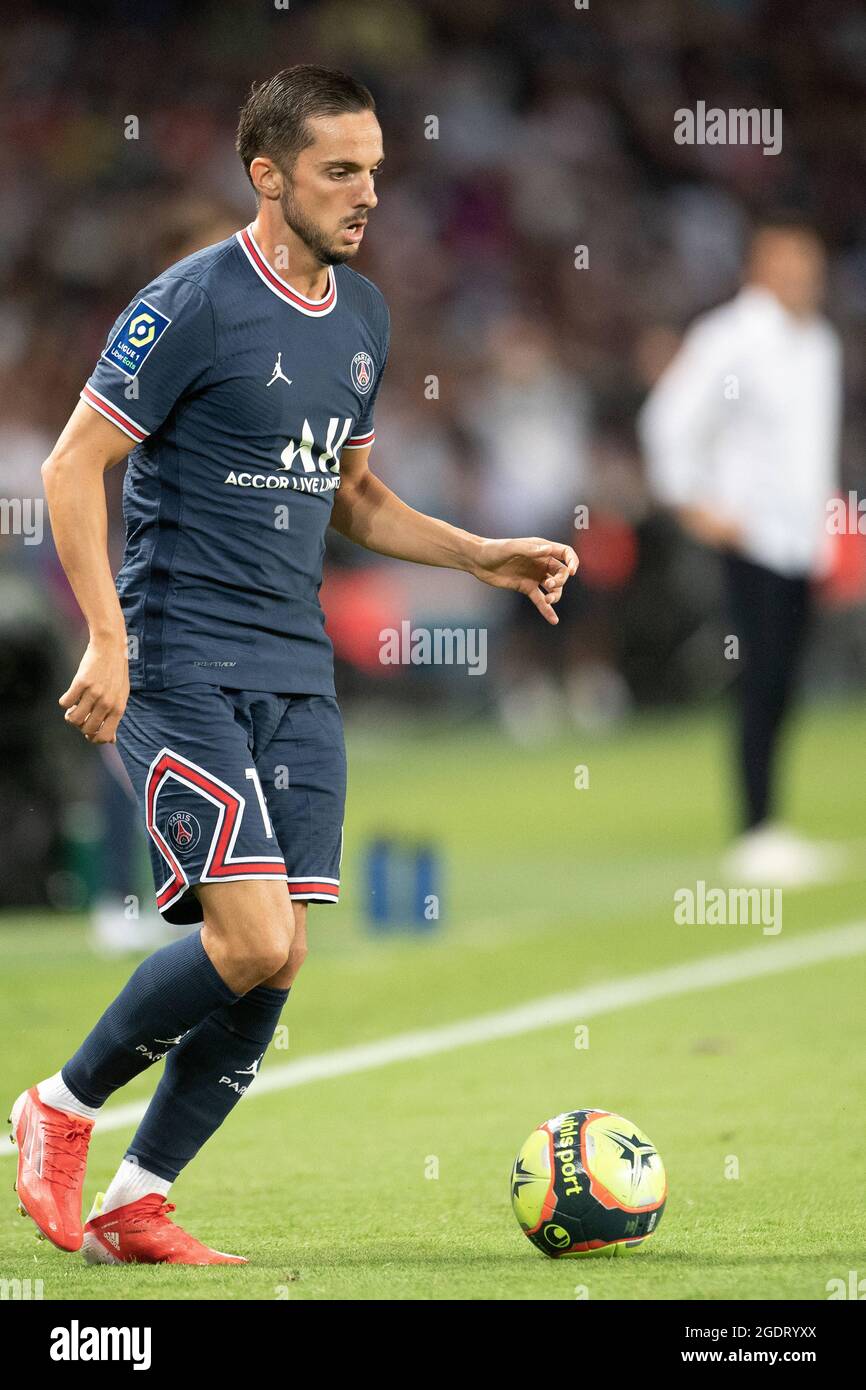 Pablo Sarabia of Paris Saint-Germain in action during the Ligue 1 Uber ...