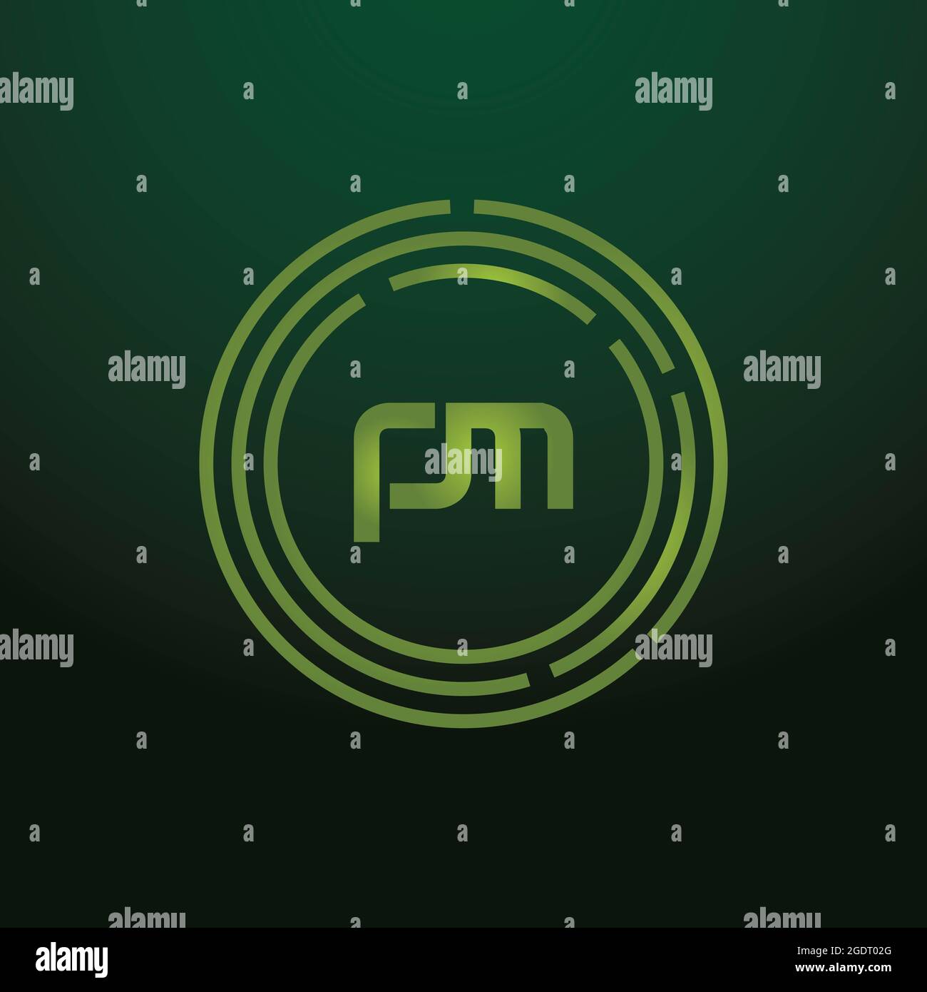 Initial PM Letter Logo With Creative Modern Business Typography Vector ...