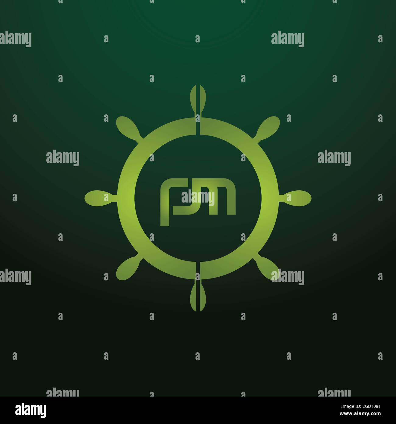 Initial PM Letter Logo With Creative Modern Business Typography Vector ...