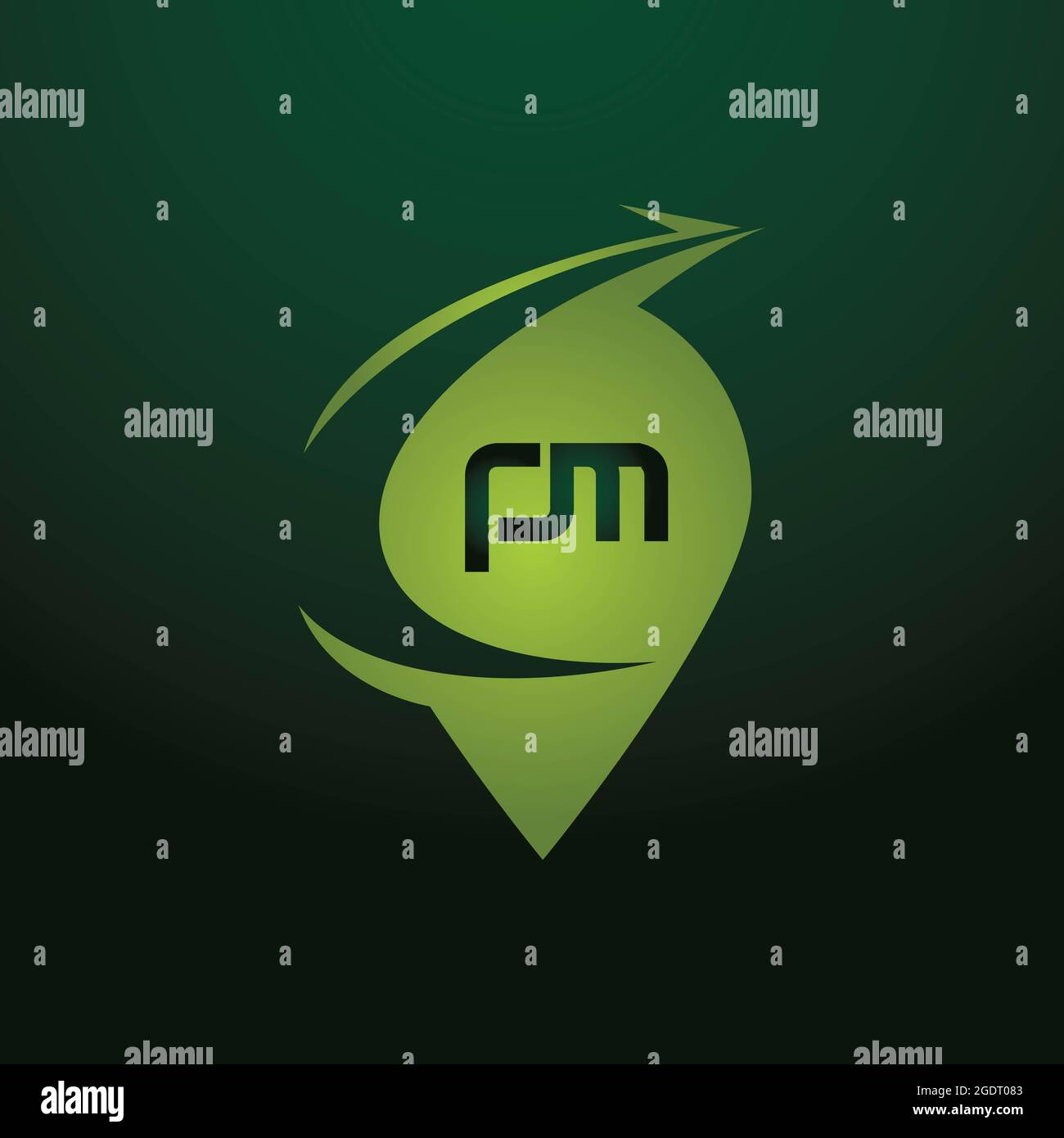 Initial PM Letter Logo With Creative Modern Business Typography Vector ...