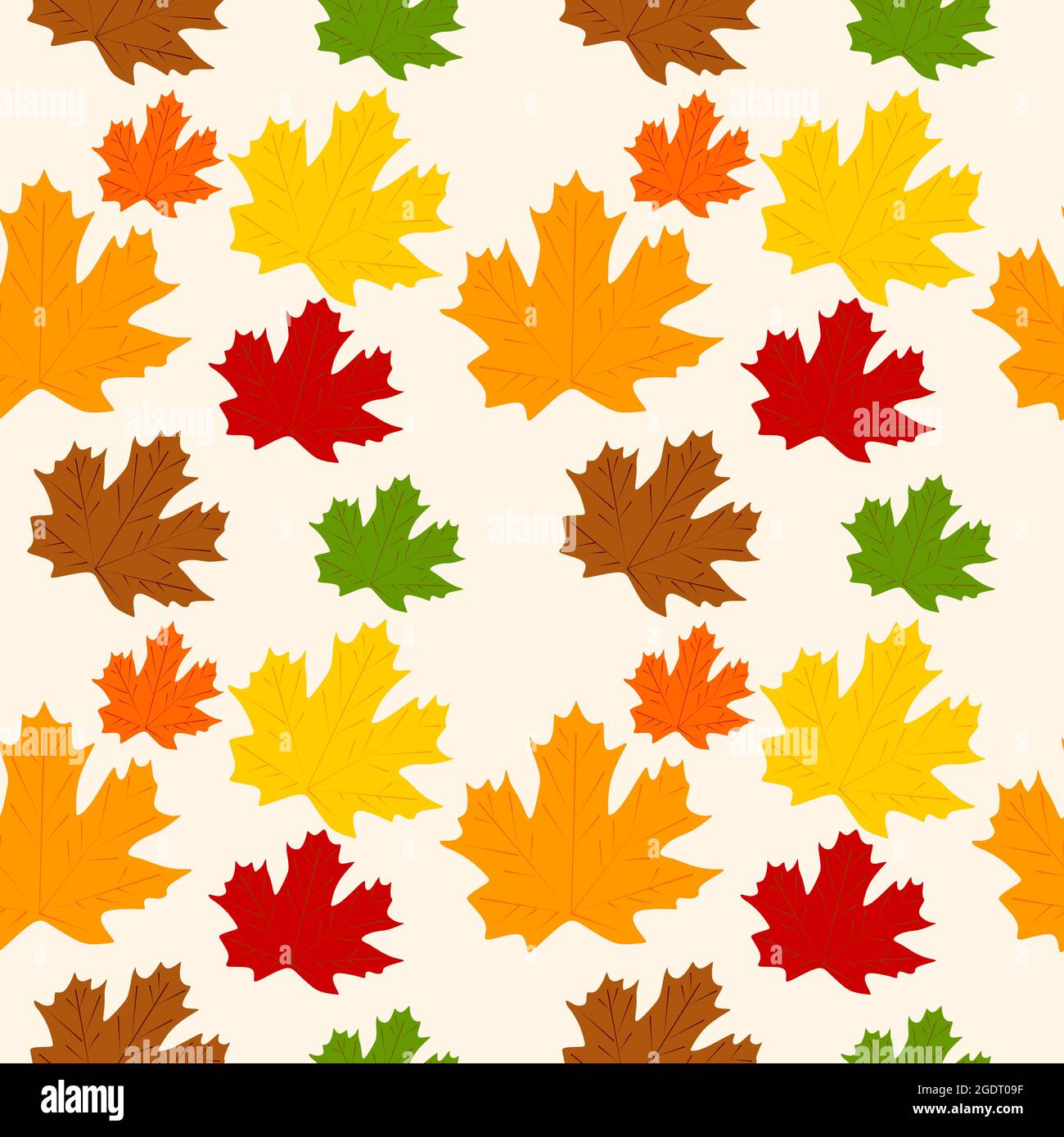 Seamless Maple Leaf Pattern vector illustration Stock Vector Image & Art - Alamy