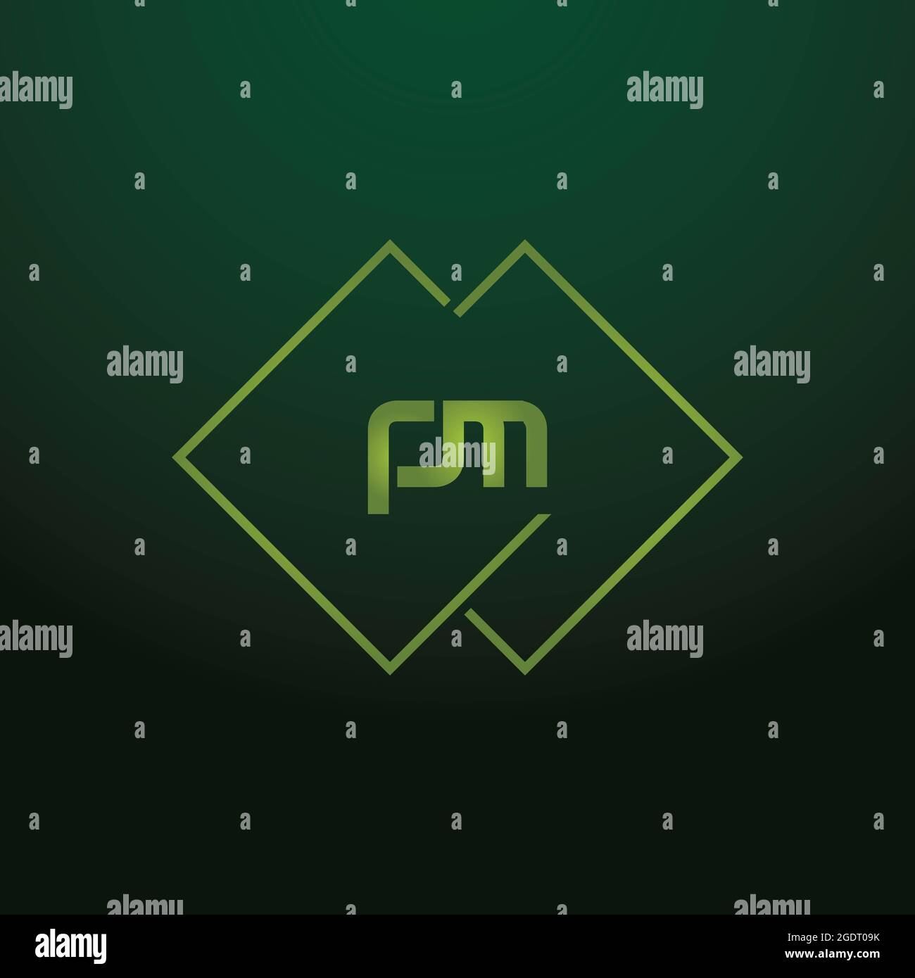 Initial PM Letter Logo With Creative Modern Business Typography Vector ...