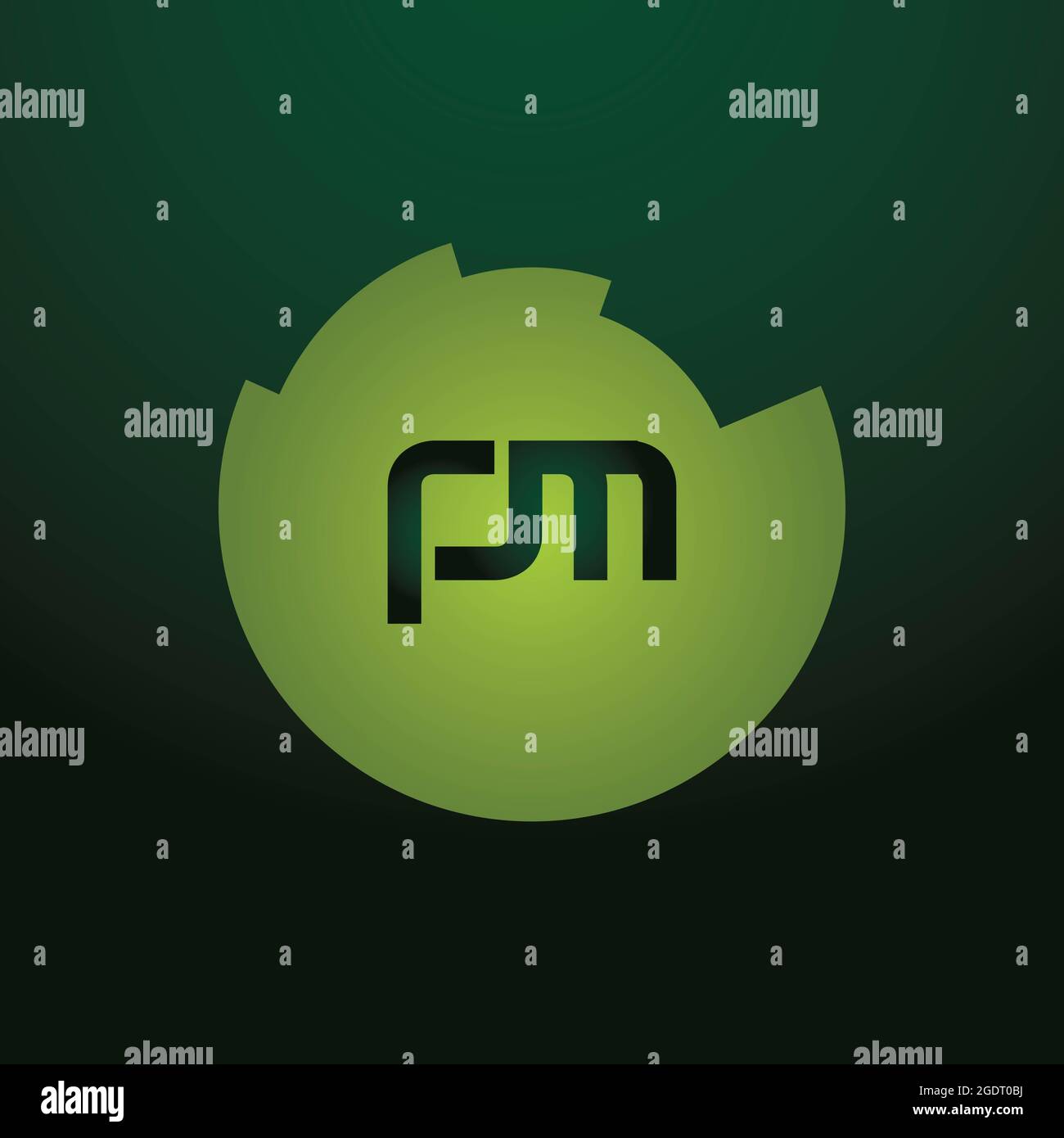 Initial PM Letter Logo With Creative Modern Business Typography Vector ...