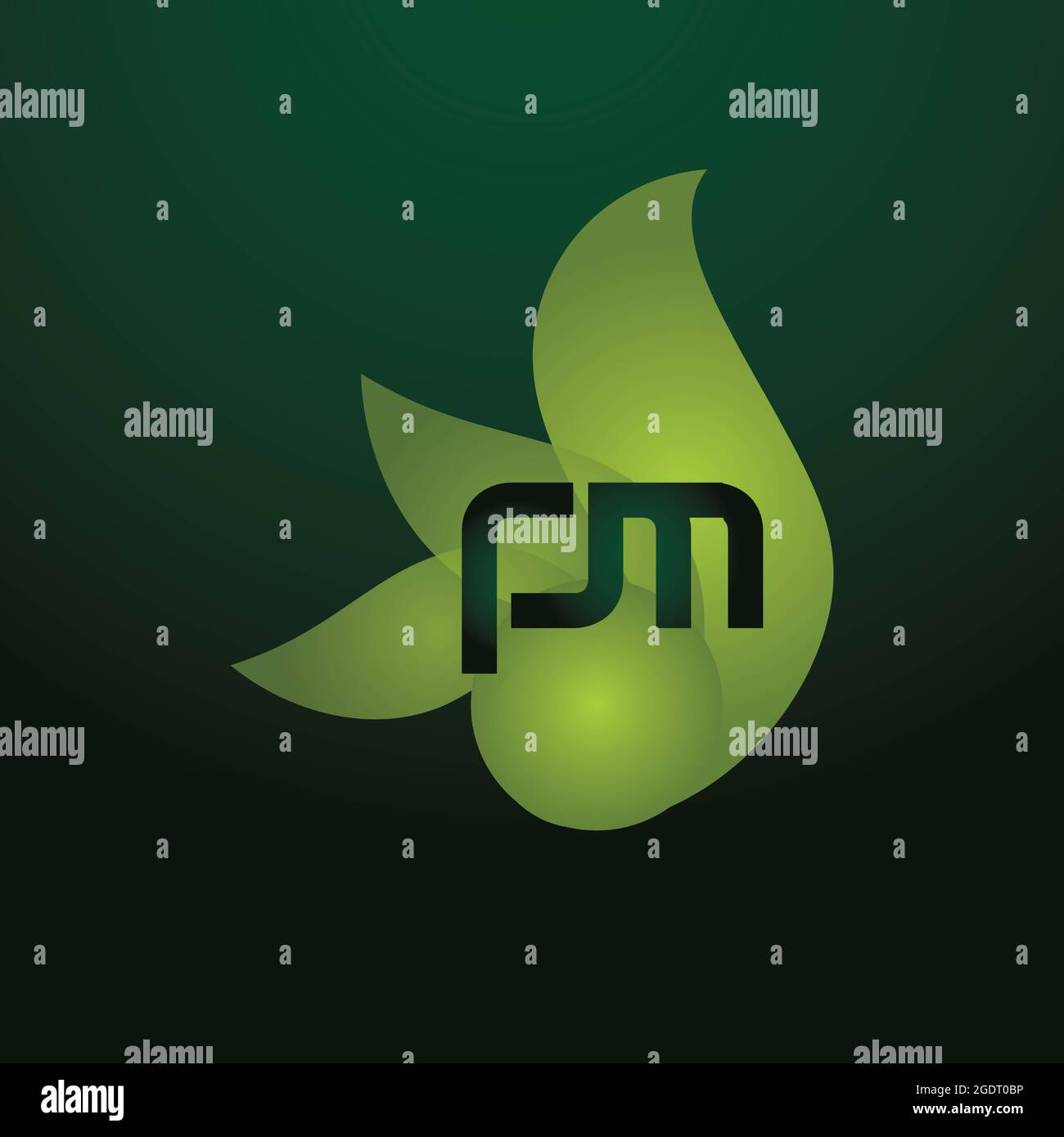 Initial PM Letter Logo With Creative Modern Business Typography Vector ...