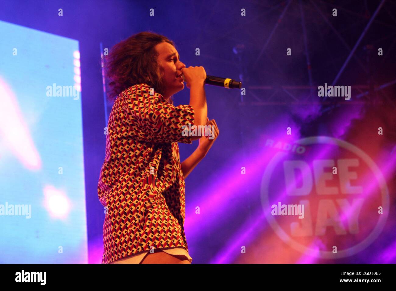 Rimini, Italy. 14th Aug, 2021. (INT) Deejay On Stage rocks Riccione's ...