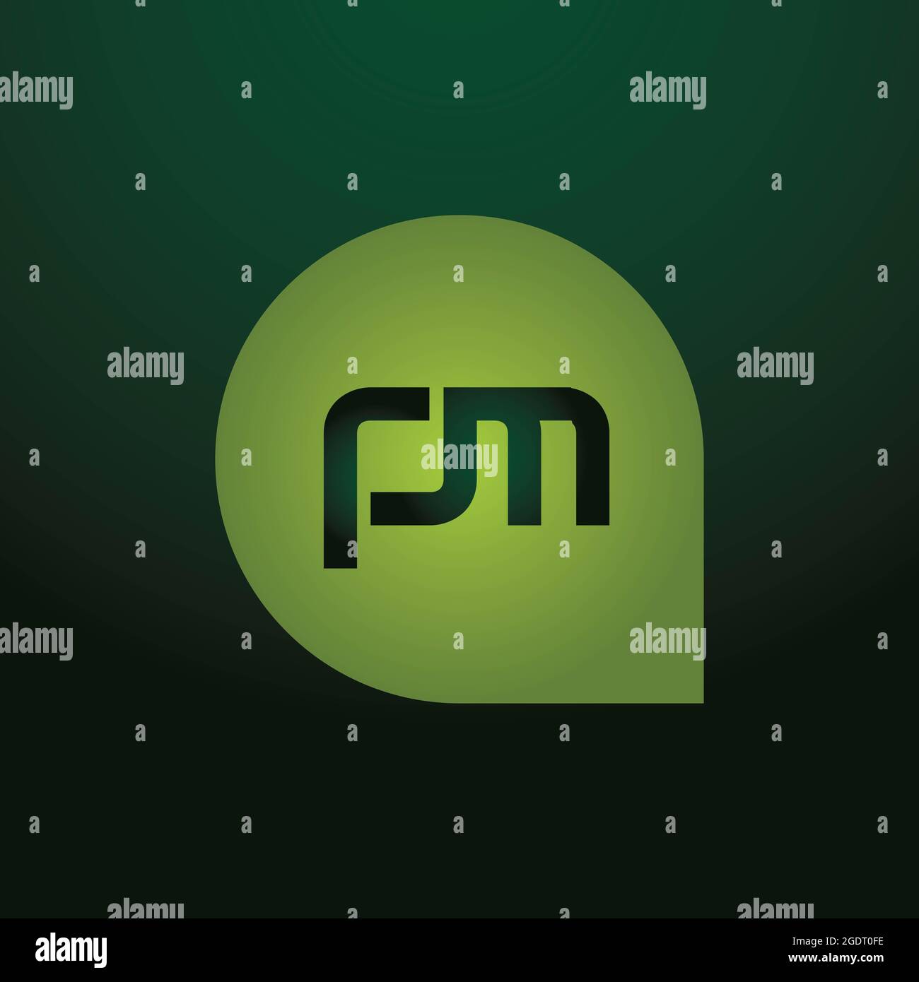 Initial PM Letter Logo With Creative Modern Business Typography Vector ...