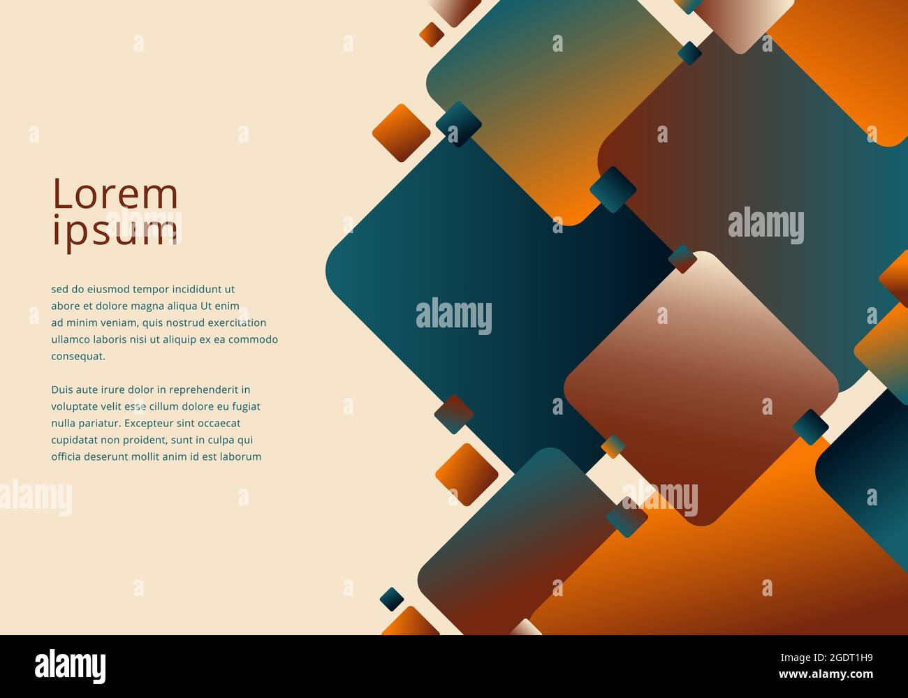 Abstract squares rounded layered pattern on white background. Vector ...