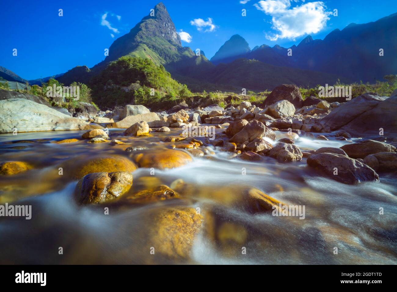 Nice Chu Va mountain peak in Lai Chau province northern Vietnam Stock ...