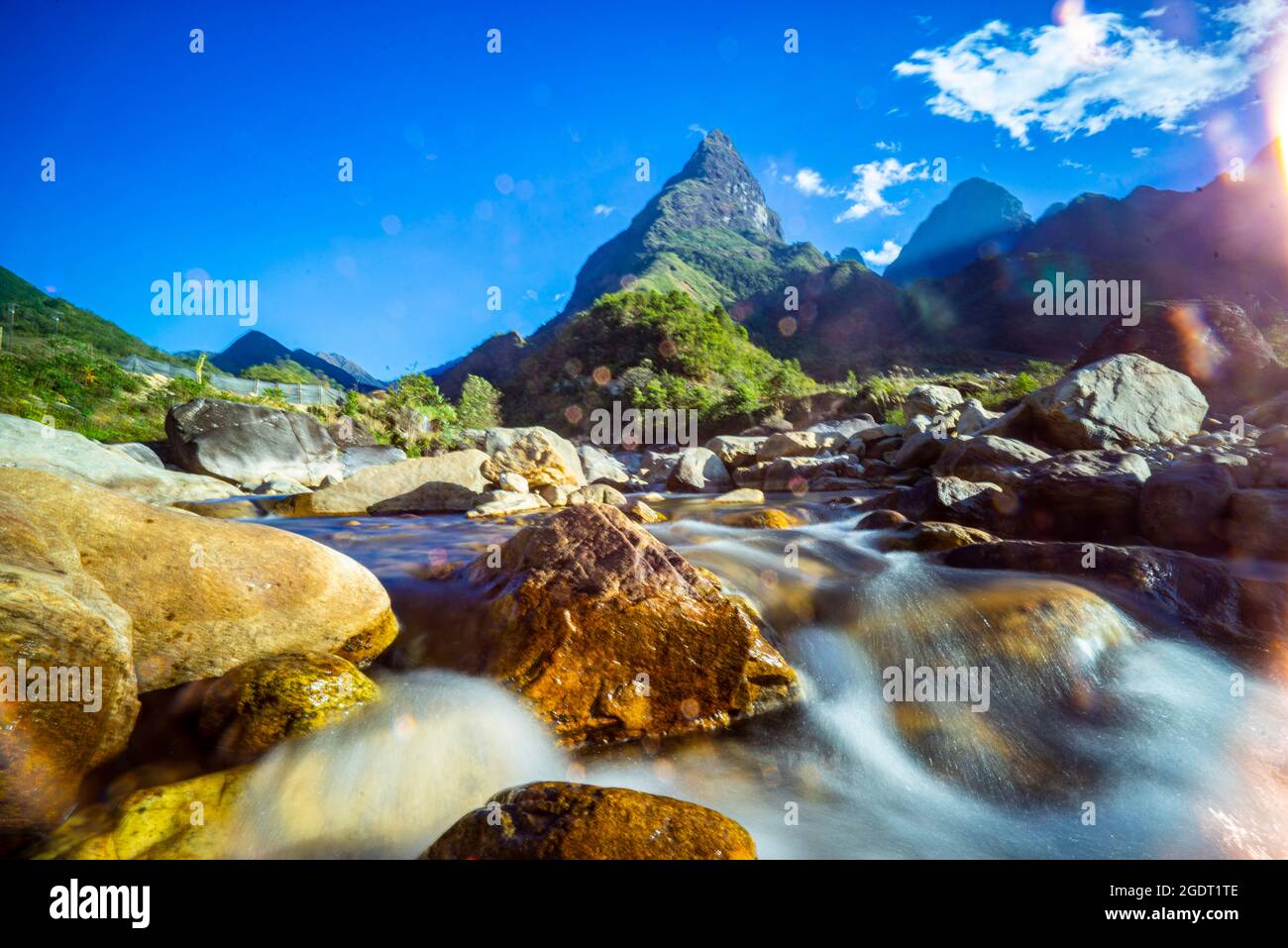 Nice Chu Va mountain peak in Lai Chau province northern Vietnam Stock ...